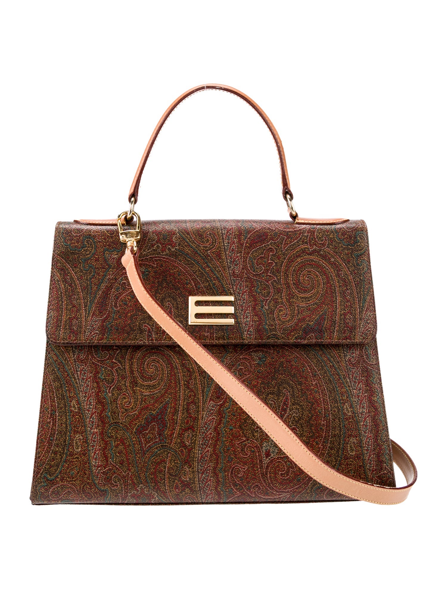 Etro Coated Canvas Handle Bag - Brown Handle Bags, Handbags - ETR191574 ...
