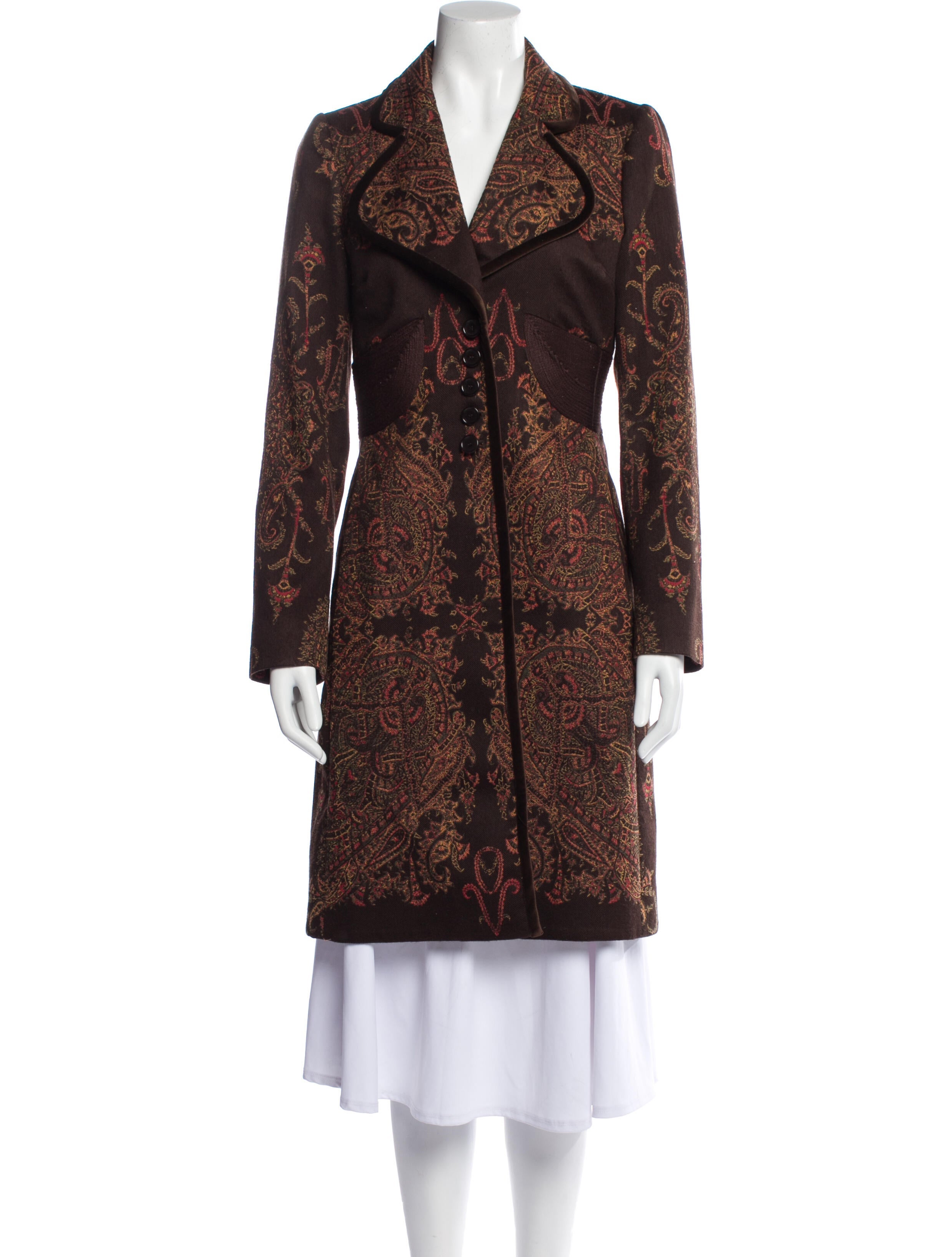 Etro Printed Coat - Brown Coats, Clothing - ETR191626 | The RealReal