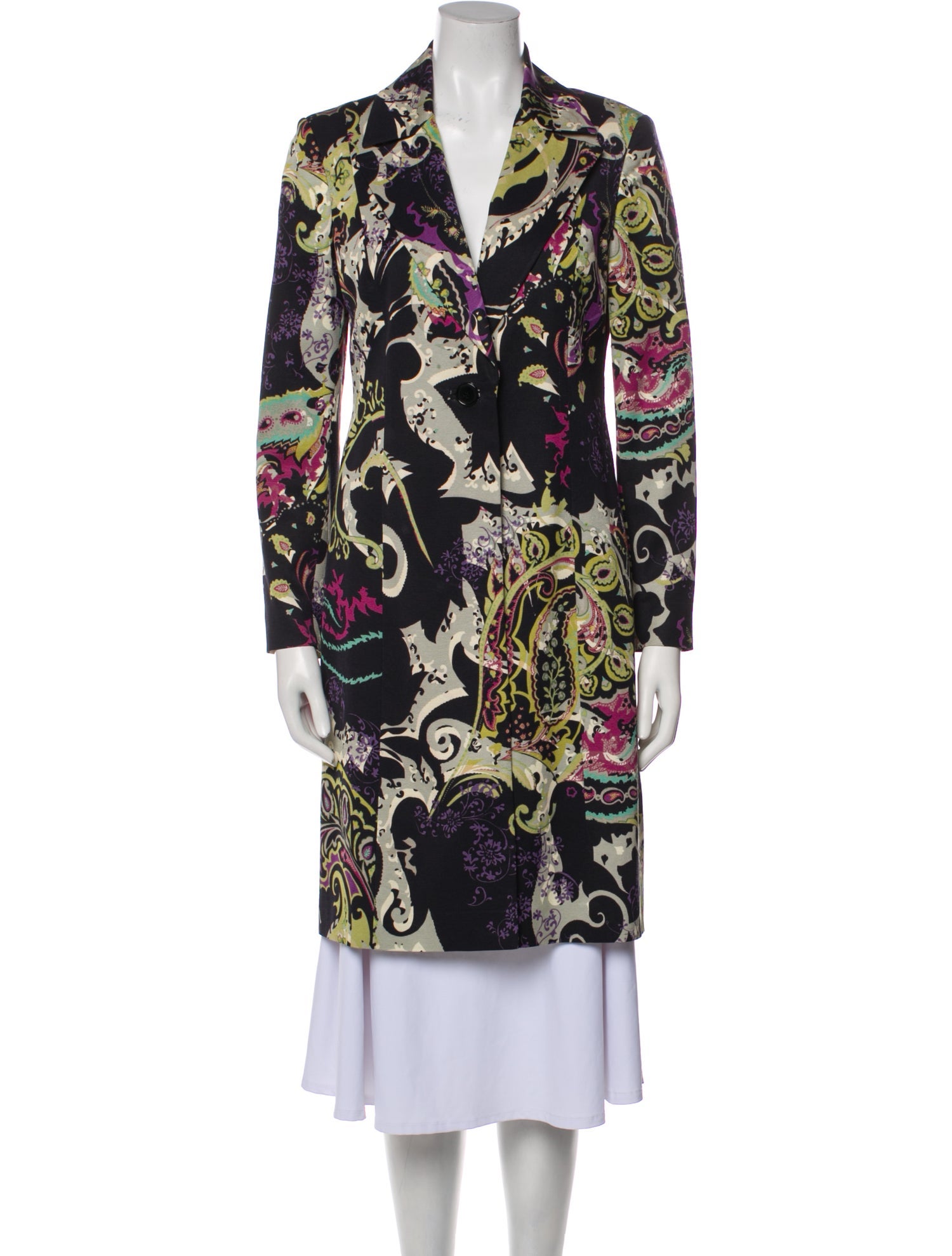 Sue Wong Floral Print Coat - Black Coats, Clothing - WSQ23592 | The ...
