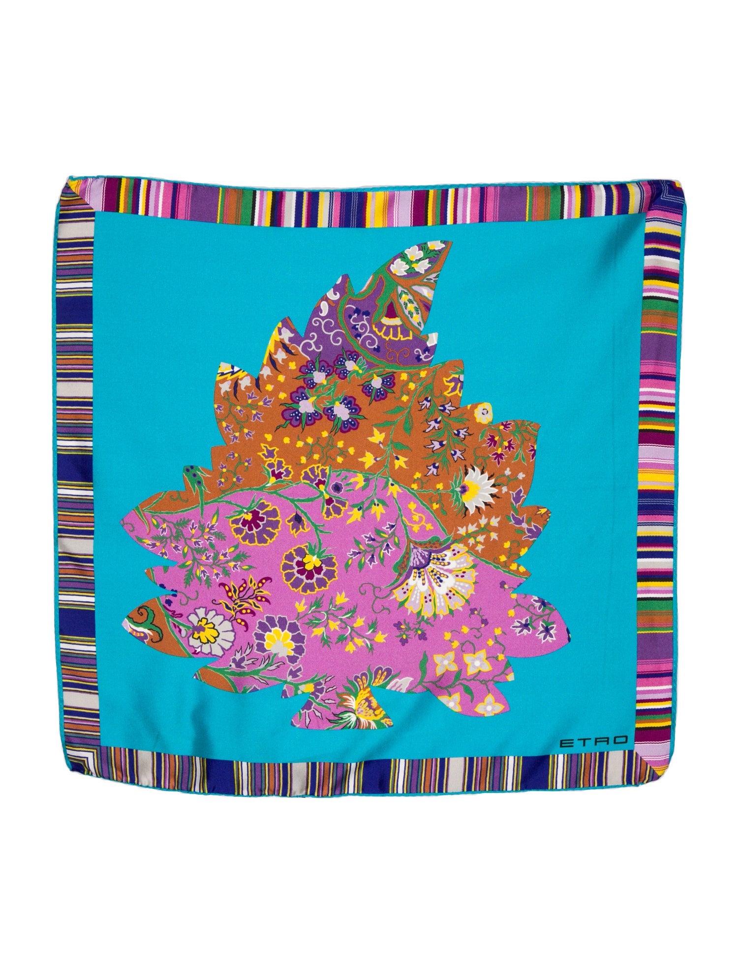Etro Silk Printed Scarf - Blue Scarves and Shawls, Accessories ...
