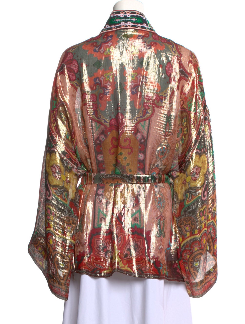 Etro Silk Printed Evening Jacket w/ Tags - Metallic Jackets, Clothing ...