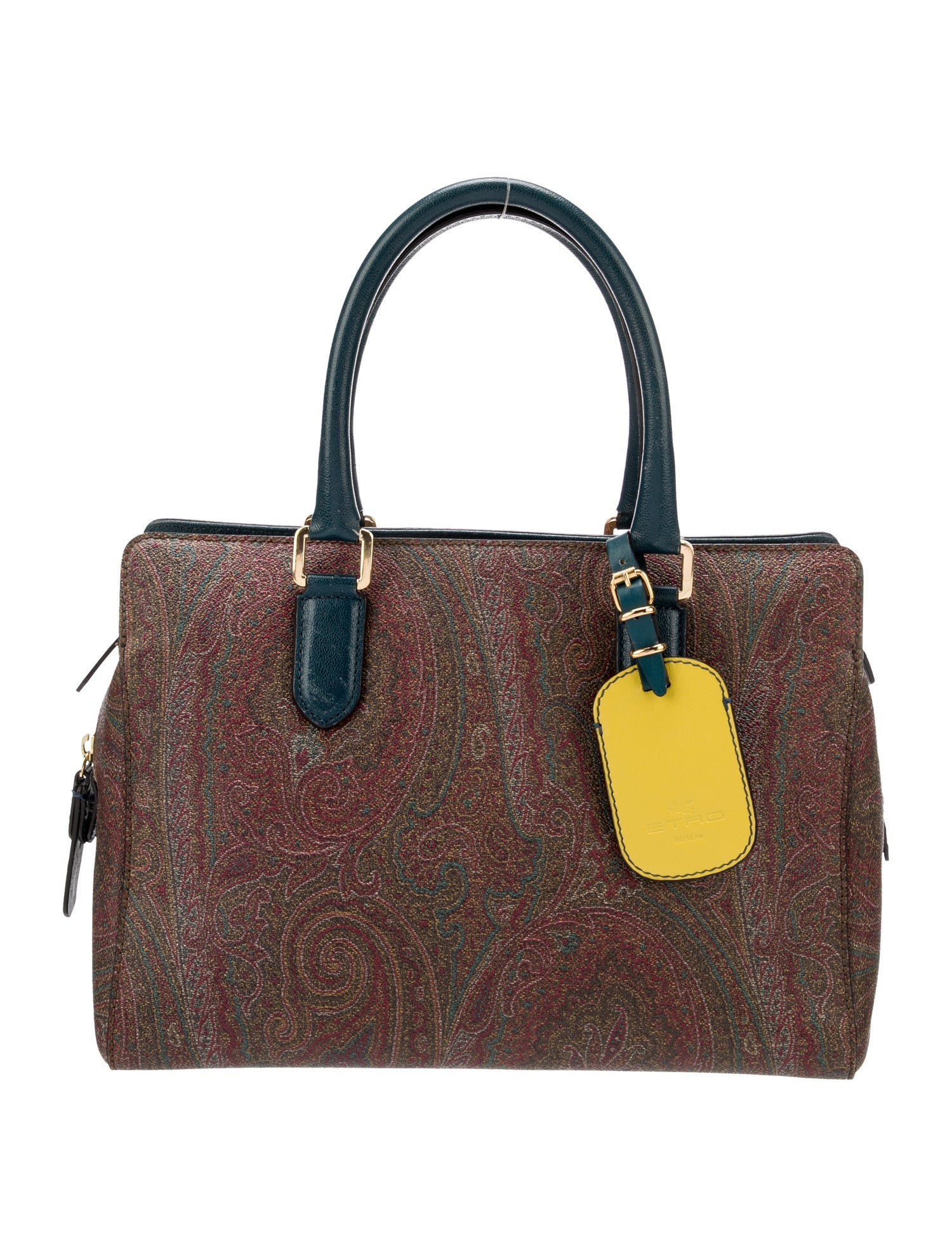 Etro Leather Trimmed Handle Bag - Brown Handle Bags, Handbags ...
