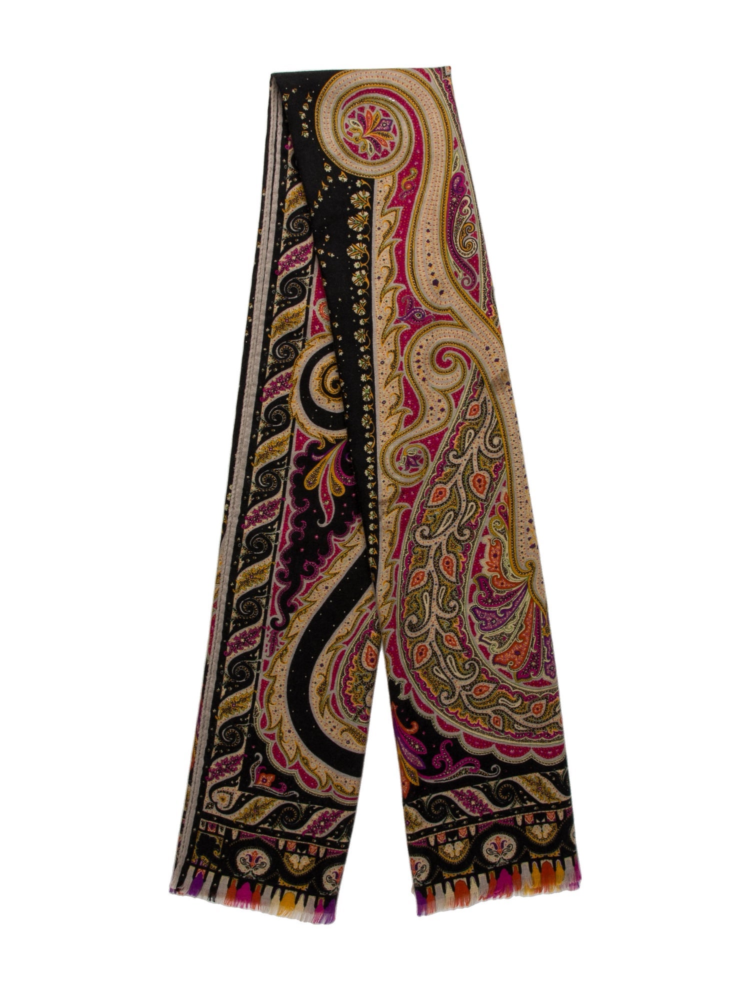 Etro Paisley Print Scarf - Black Scarves and Shawls, Accessories ...