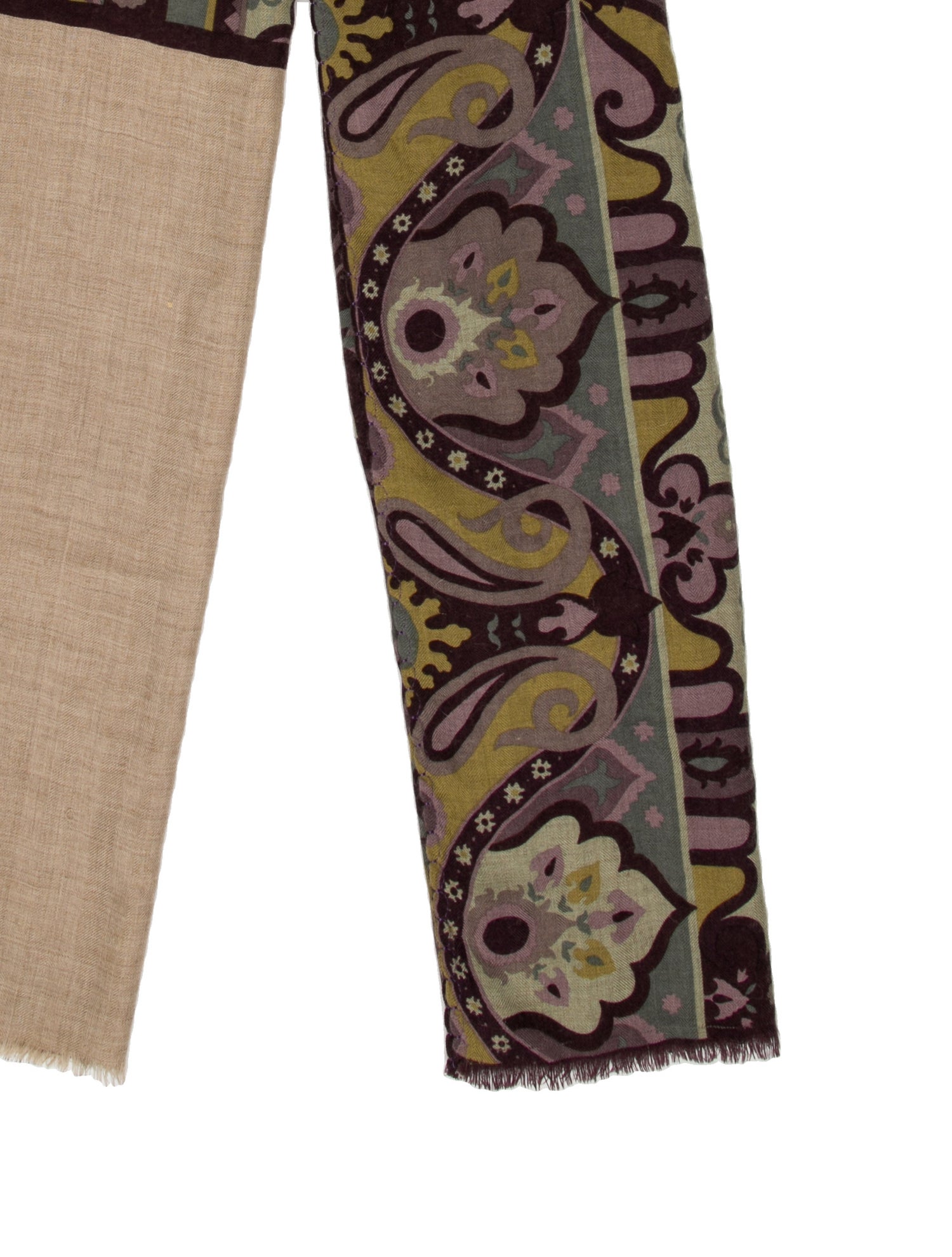 Etro Cashmere Printed Scarf - Purple Scarves and Shawls, Accessories ...