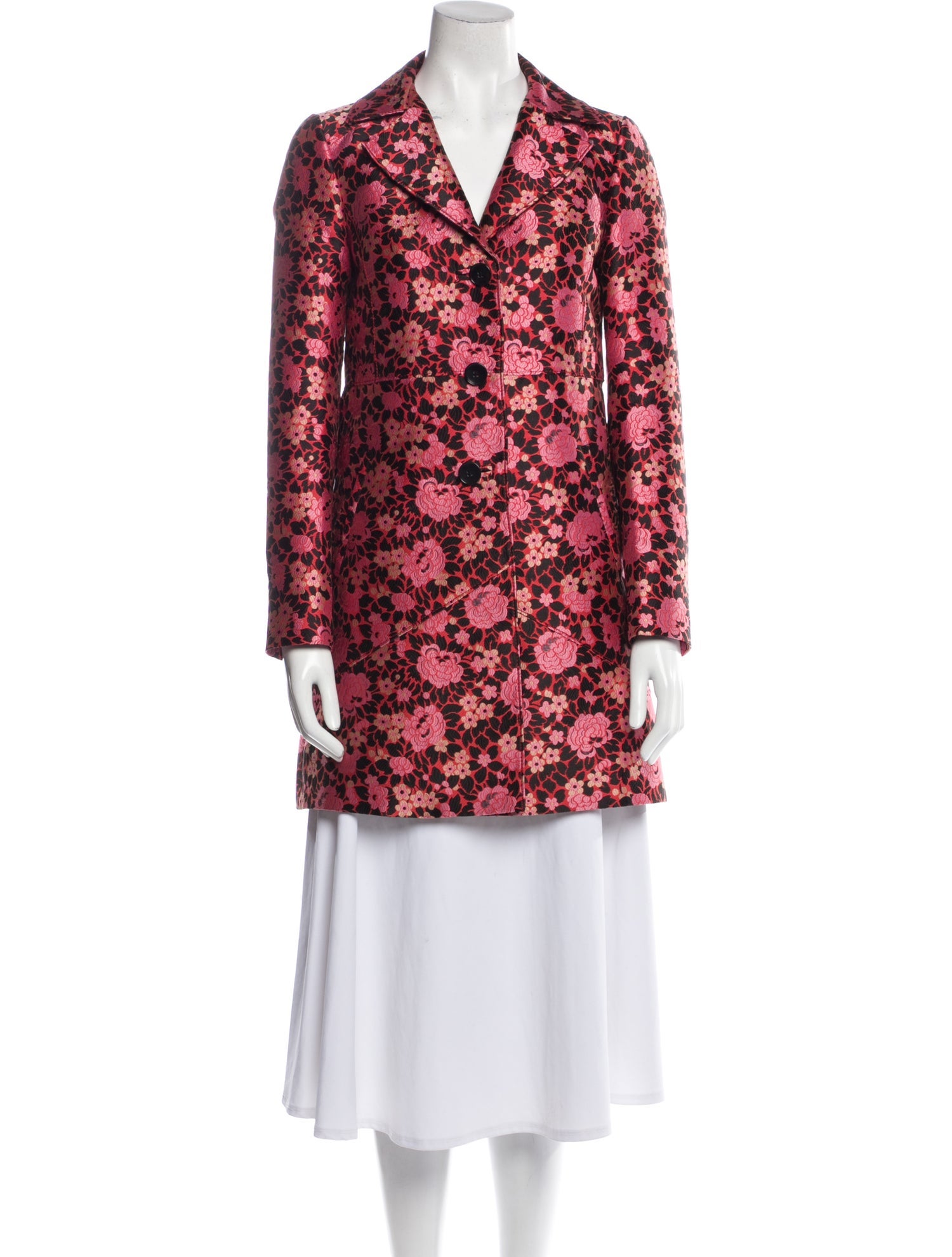Etro Floral Print Peacoat - Brown Coats, Clothing - ETR206183 | The ...