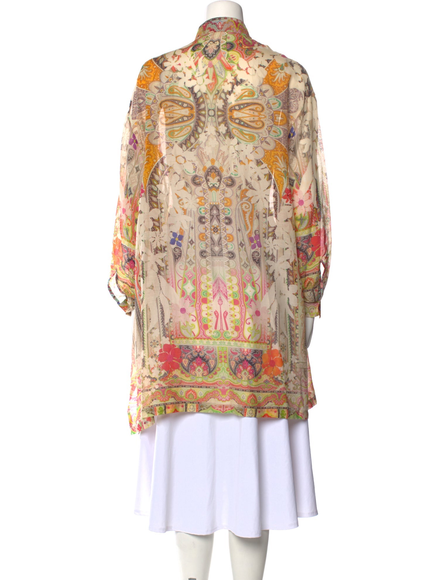Etro Floral Print Long Sleeve Tunic - Neutrals Tops, Clothing ...