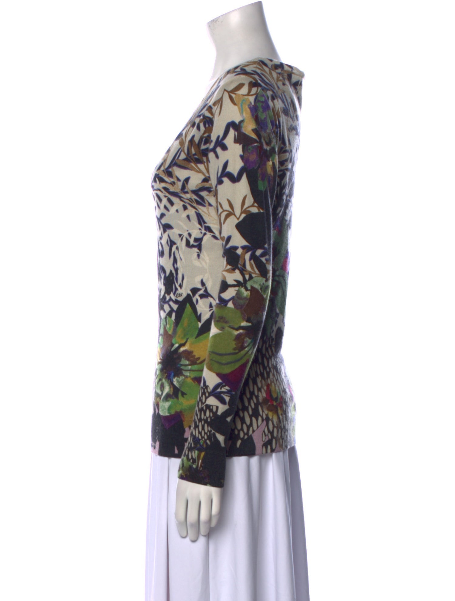 See by Chloé Virgin Wool Printed Sweater - Black Knitwear, Clothing ...