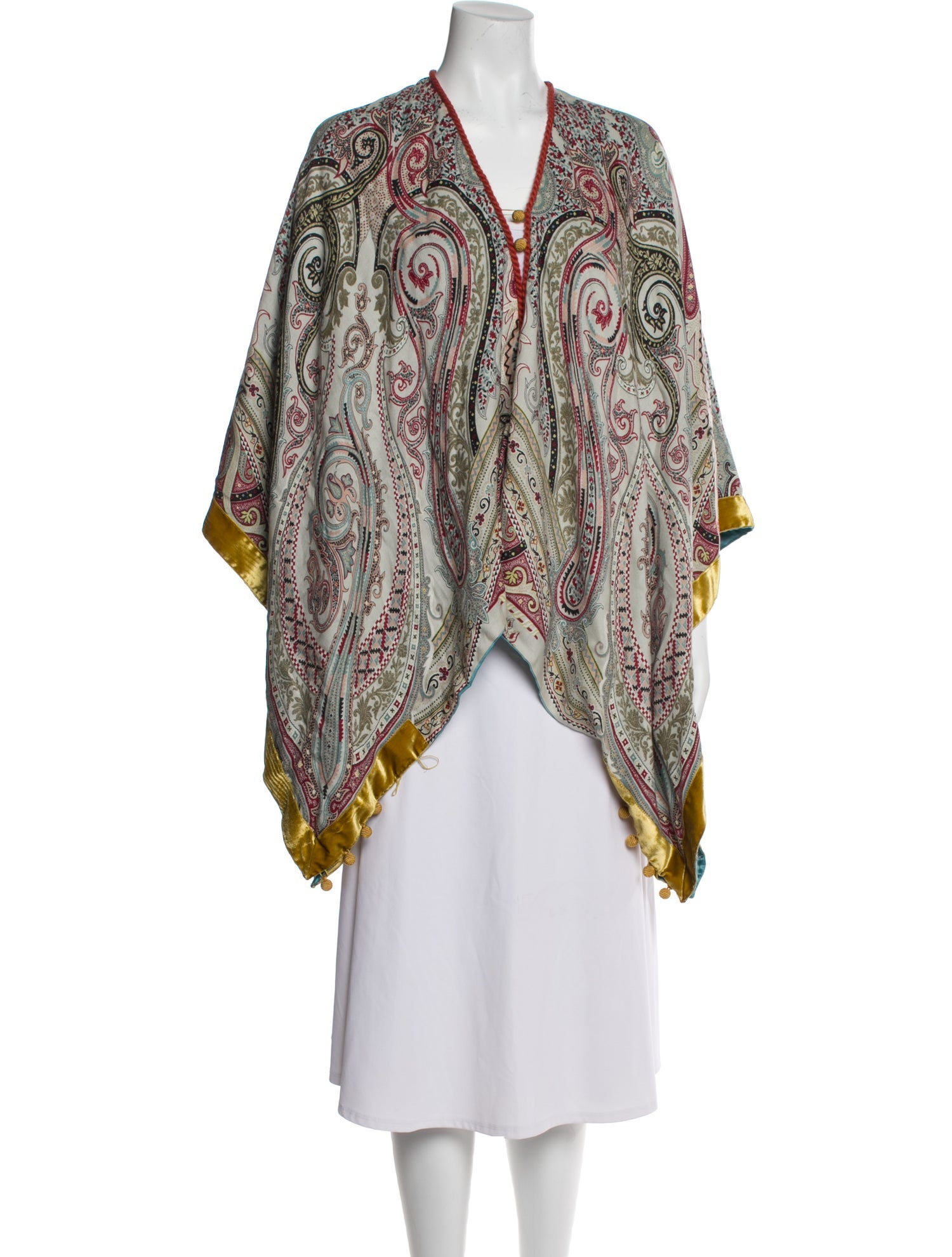 Etro Wool Paisley Print Shawl - Neutrals Scarves and Shawls ...