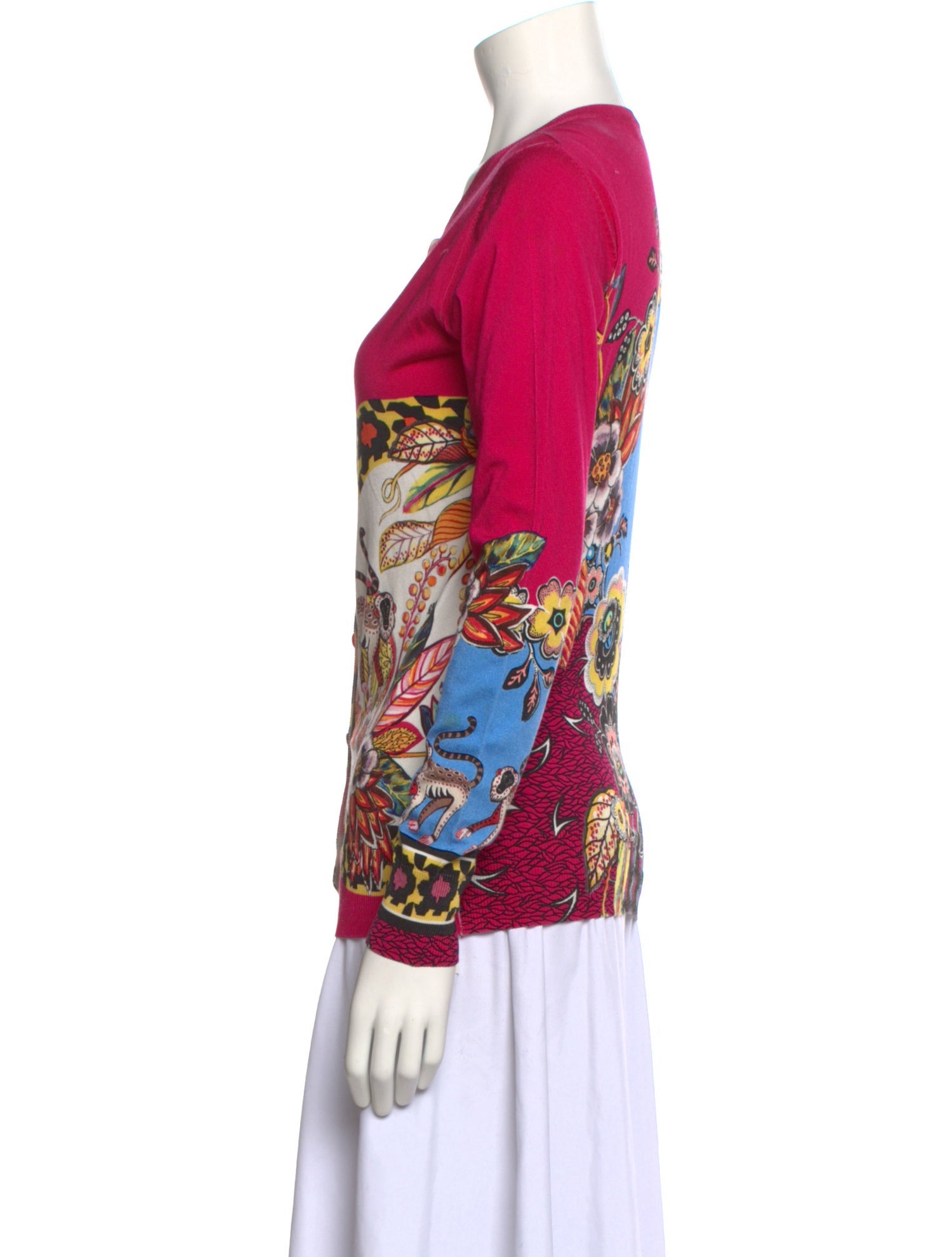 Etro Silk Printed Sweater - Pink Knitwear, Clothing - ETR214157 | The ...