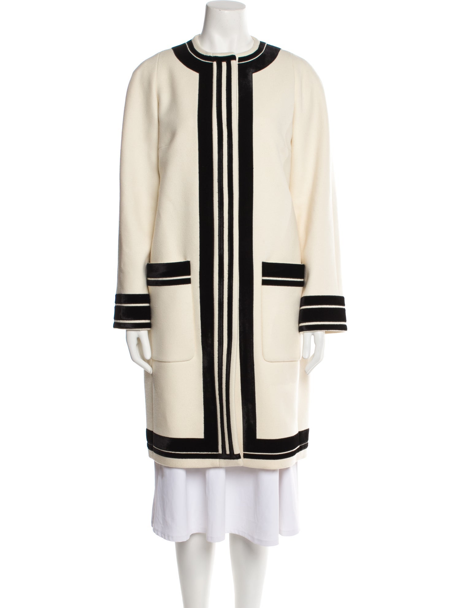 Etro Wool Colorblock Pattern Coat - Neutrals Coats, Clothing ...