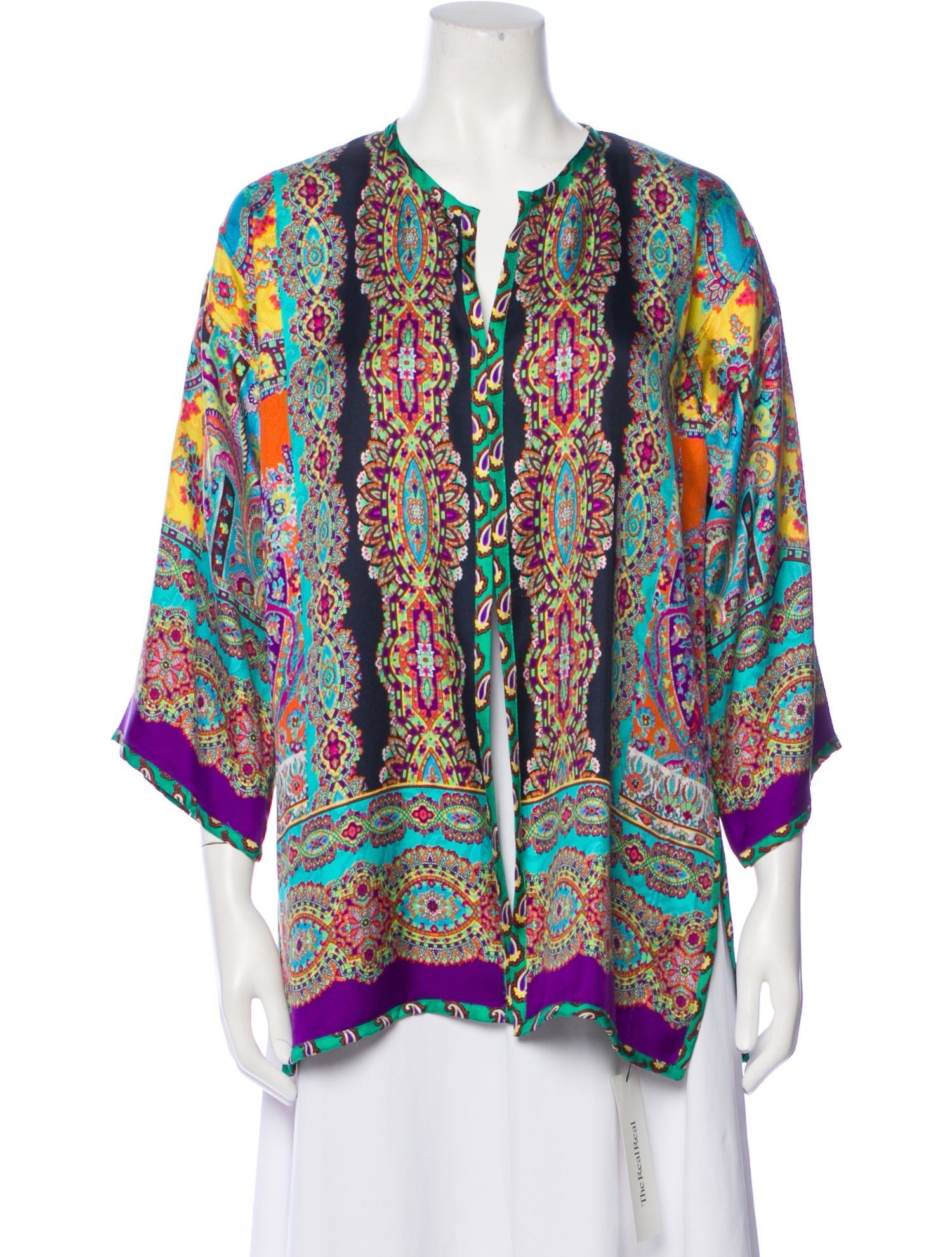 Etro Silk Paisley Print Jacket - Green Jackets, Clothing - ETR217369 ...