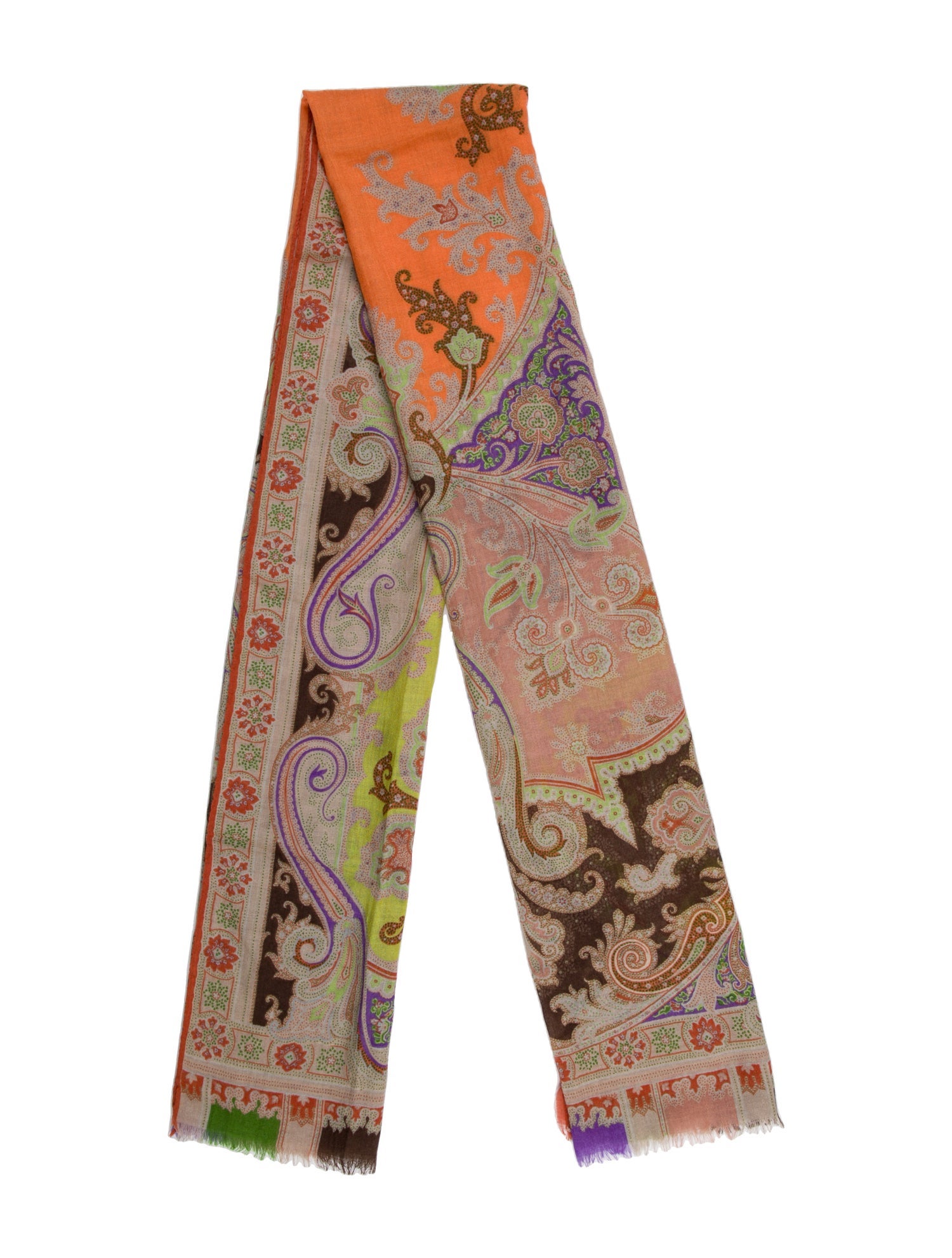 Etro Cashmere Printed Scarf - Purple Scarves and Shawls, Accessories ...