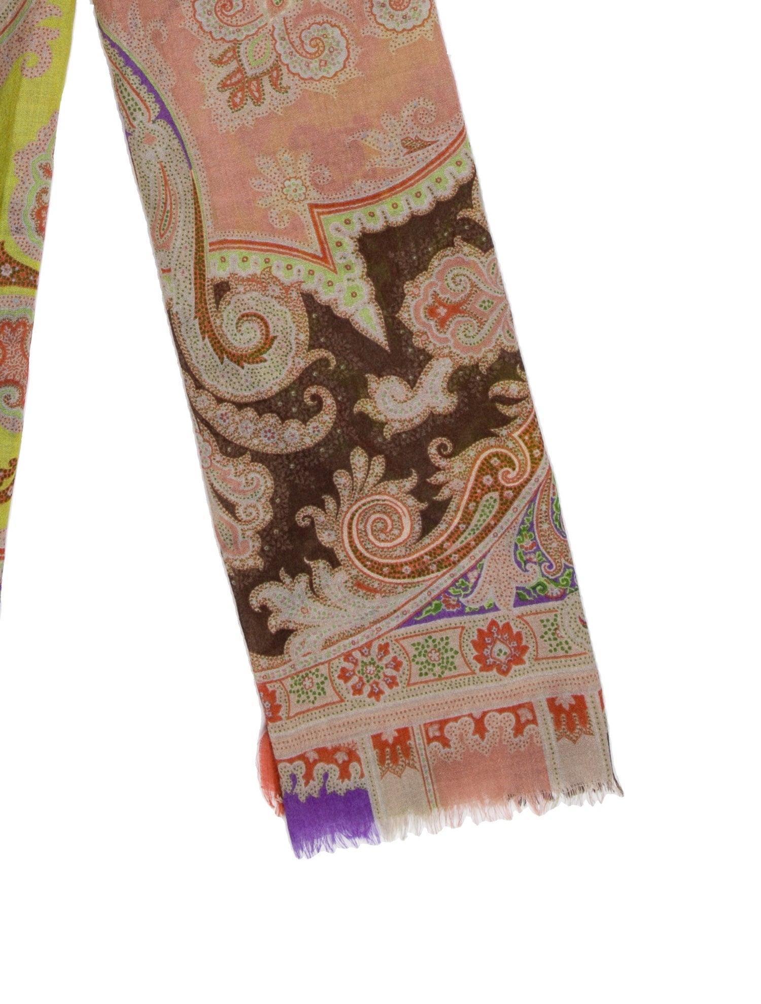 Etro Cashmere Printed Scarf - Purple Scarves and Shawls, Accessories ...