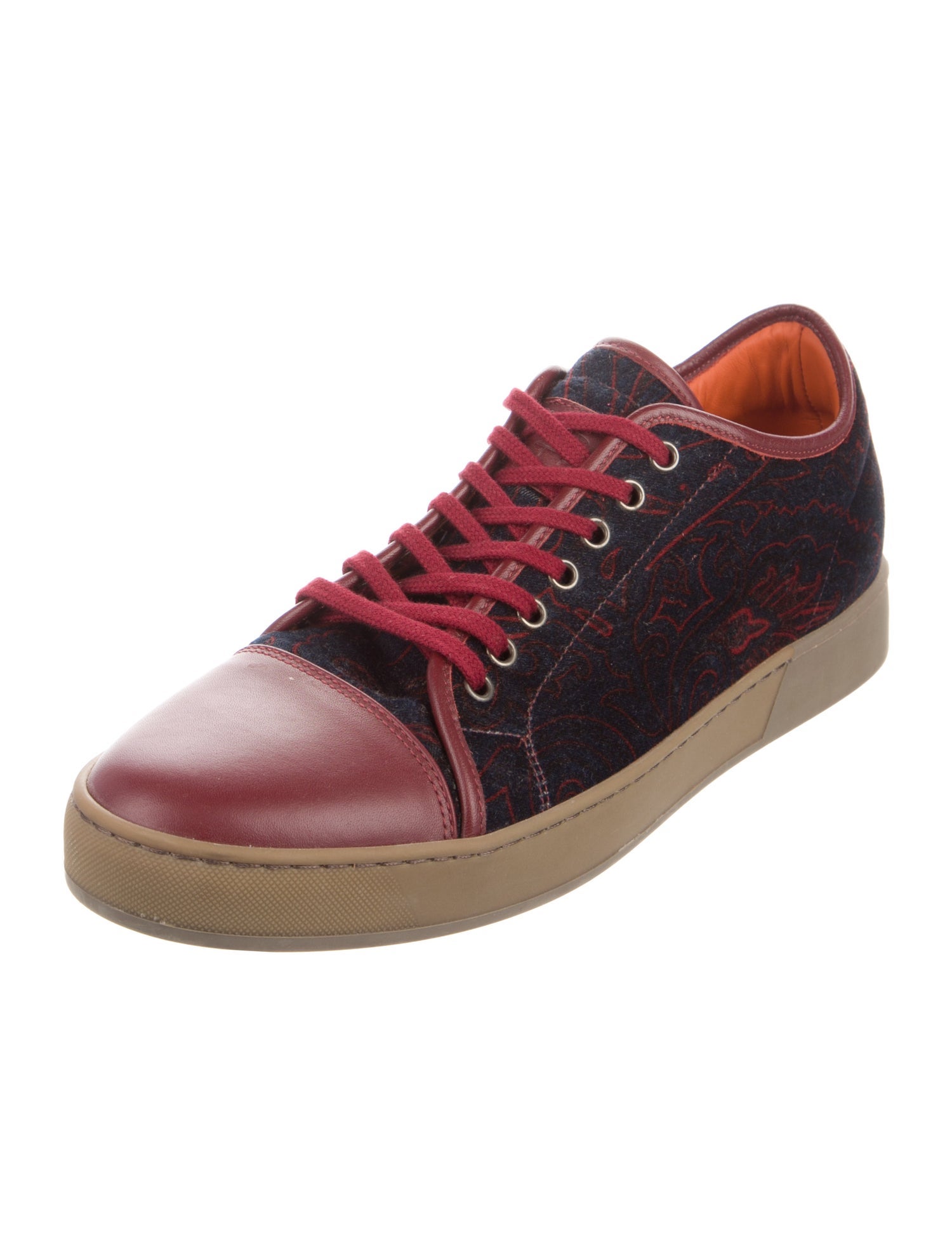 Etro Velvet Printed Sneakers - Red Sneakers, Shoes - ETR218127 | The ...
