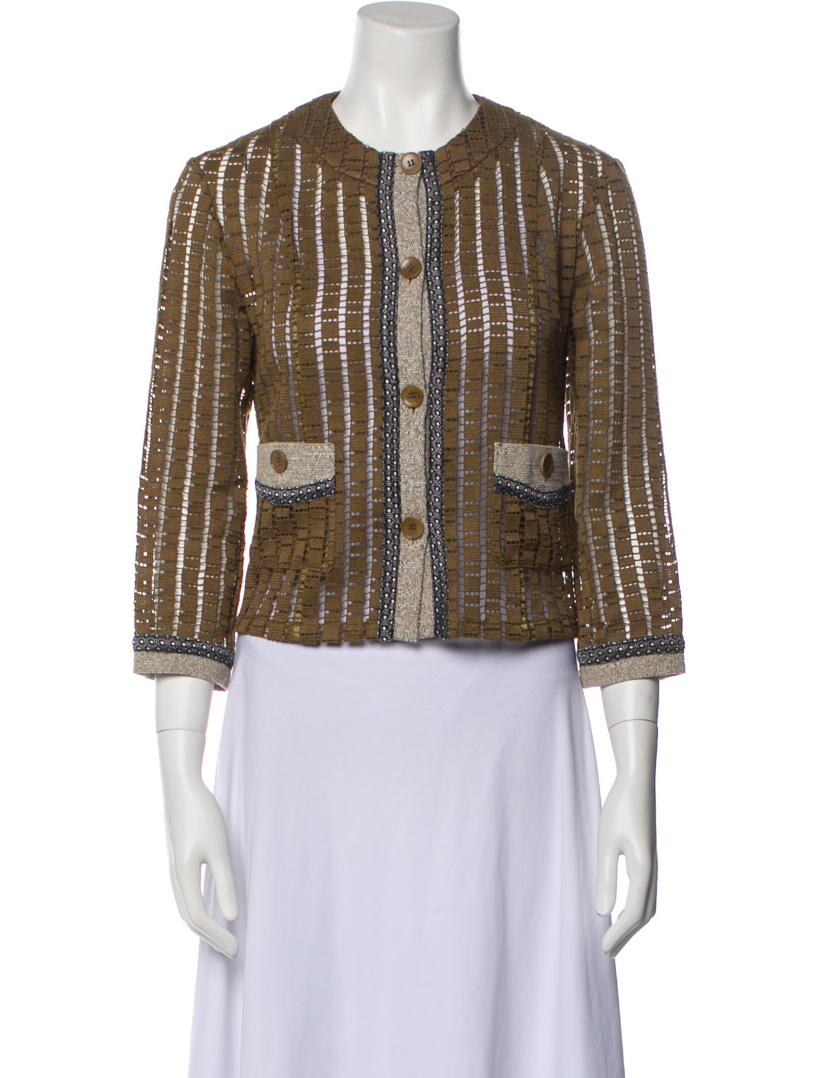 Etro Tweed Pattern Evening Jacket - Green Jackets, Clothing - ETR218143 ...