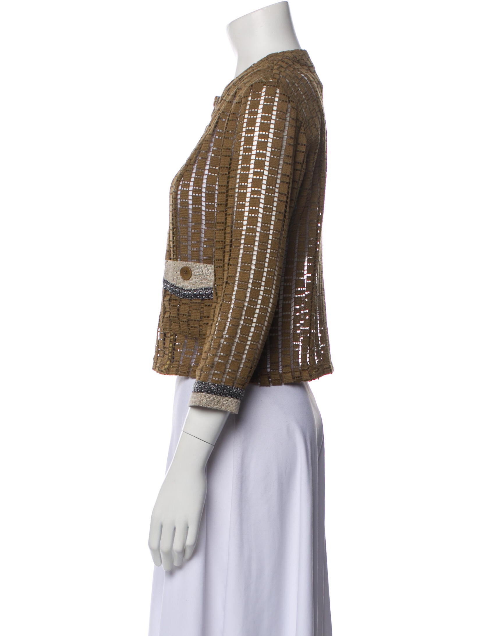 St. John Evening Tweed Pattern Evening Jacket - Neutrals Jackets ...