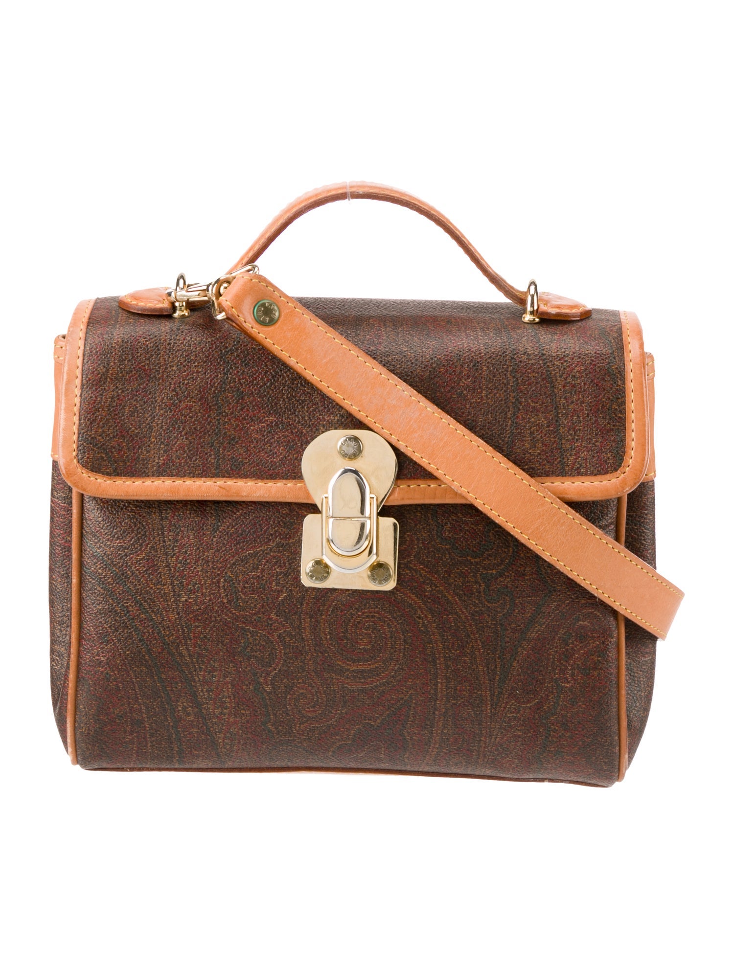 Etro Leather Messenger Bag - Brown Crossbody Bags, Handbags - ETR218977 ...