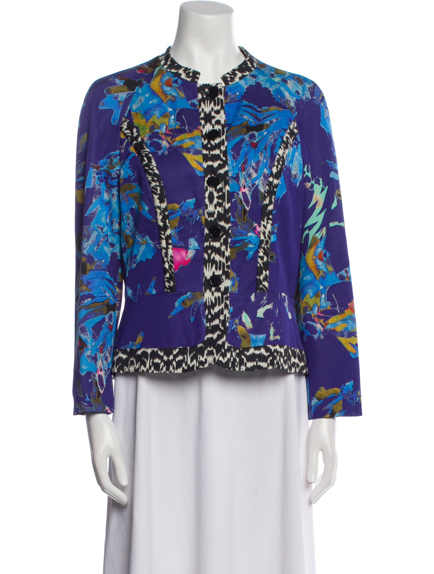 Etro Floral Print Evening Jacket - Blue Jackets, Clothing - ETR219289 ...