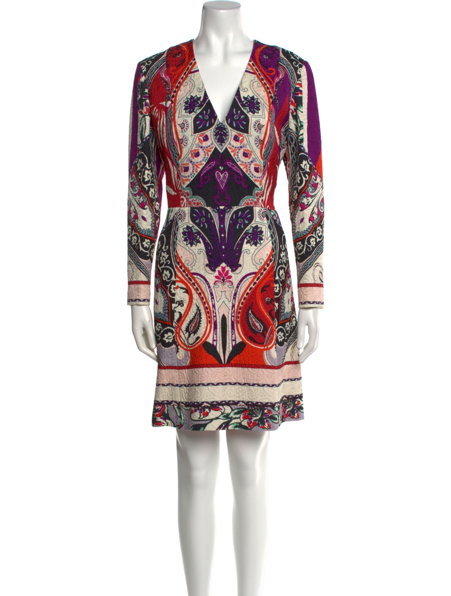 Etro Paisley Print Knee-Length Dress - Purple Dresses, Clothing ...