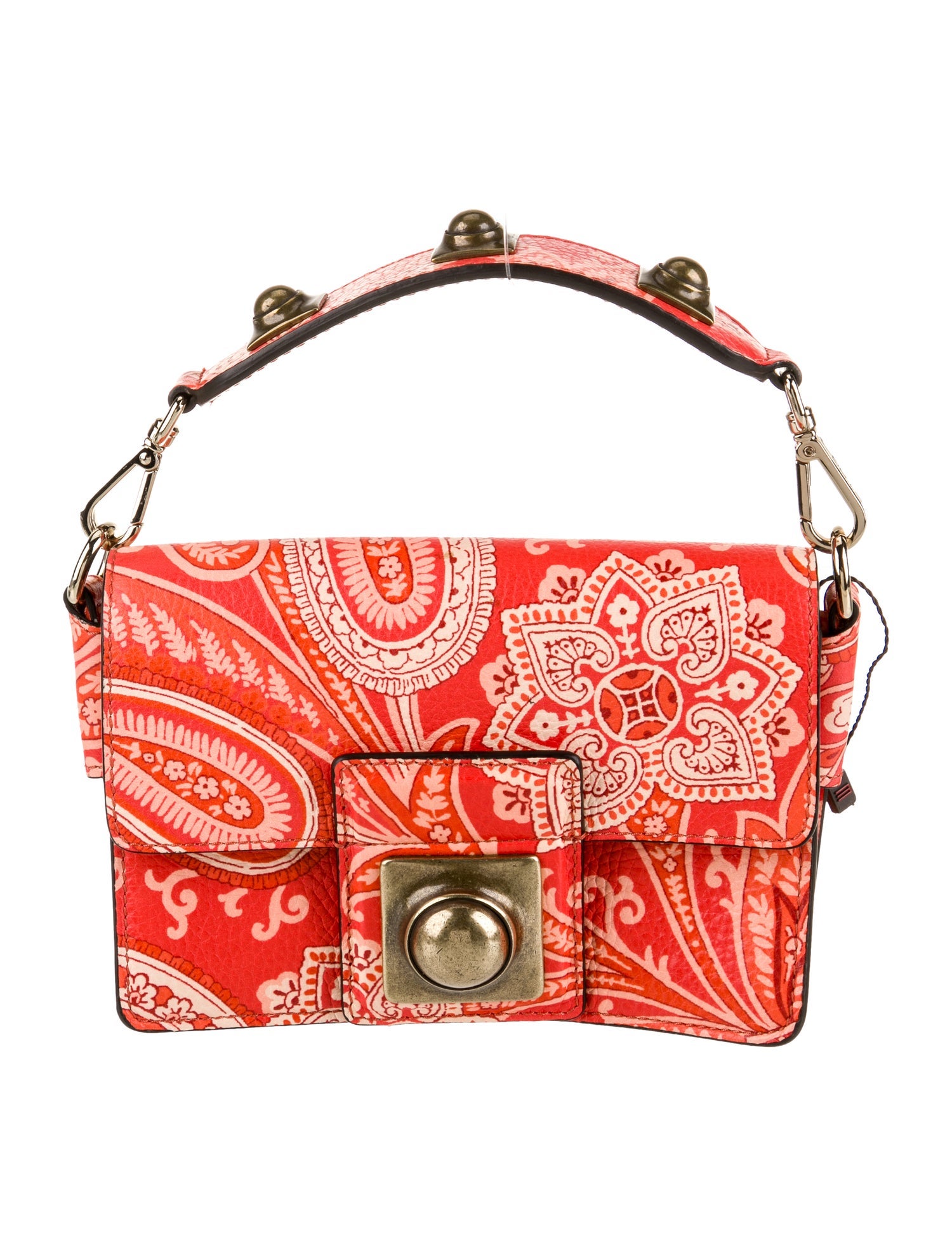 Etro Leather Crossbody Bag - Orange Crossbody Bags, Handbags ...