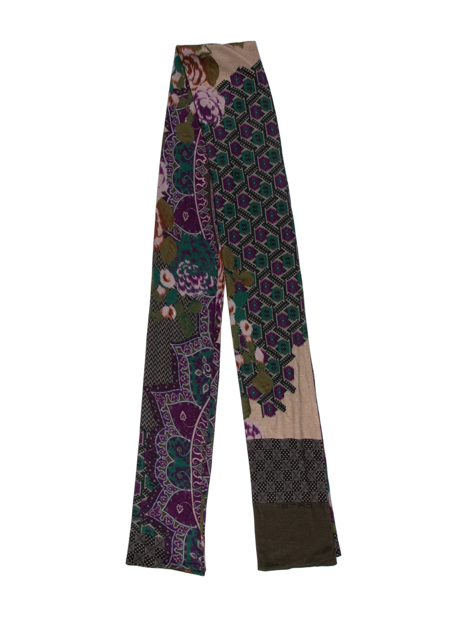 Etro Silk Printed Scarf - Green Scarves and Shawls, Accessories ...