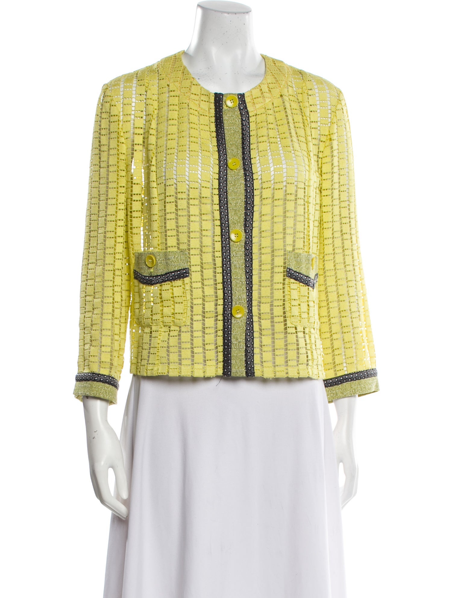 Etro Tweed Pattern Evening Jacket - Yellow Jackets, Clothing ...