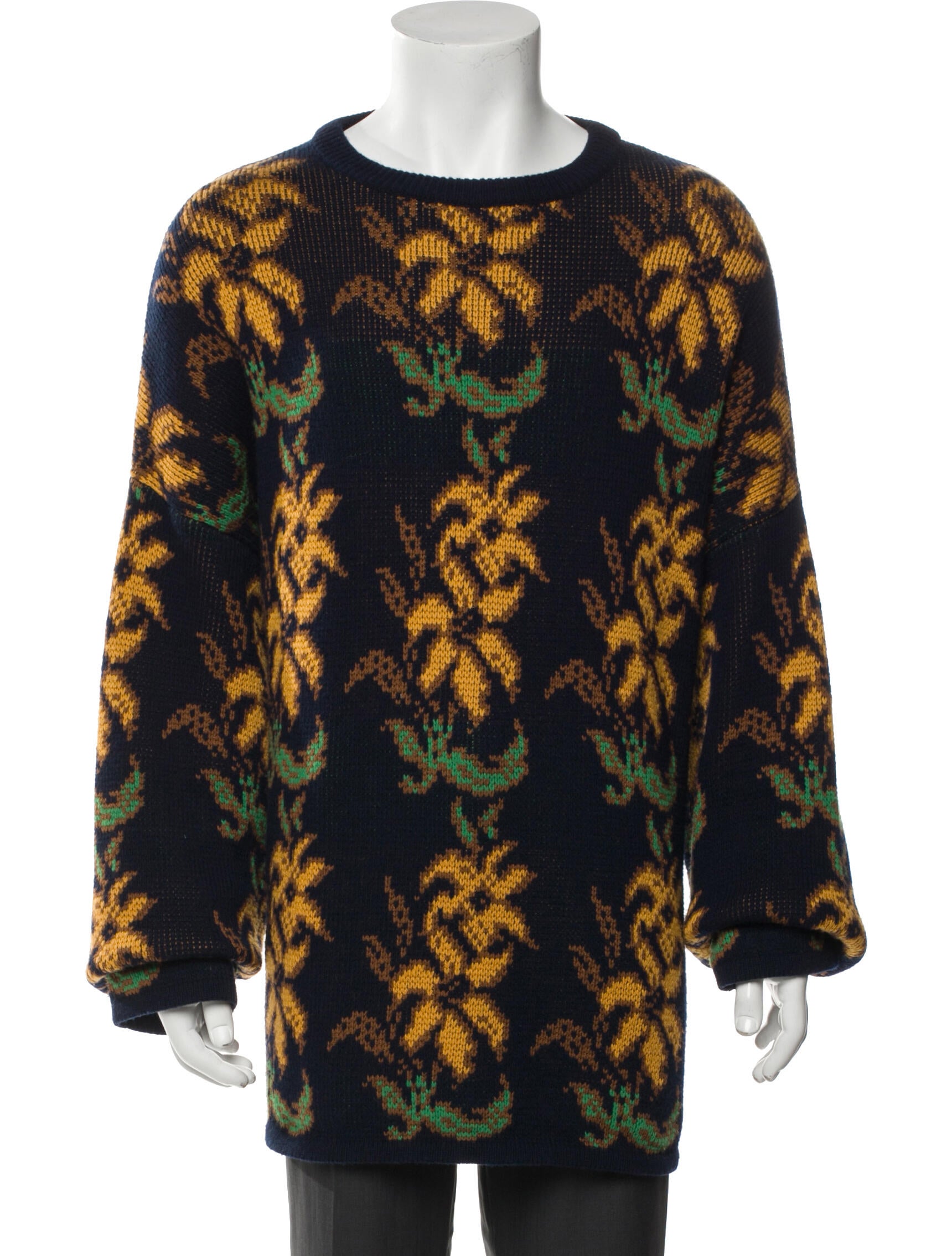 Etro Wool Printed Pullover - Blue Sweaters, Clothing - ETR229037 | The ...