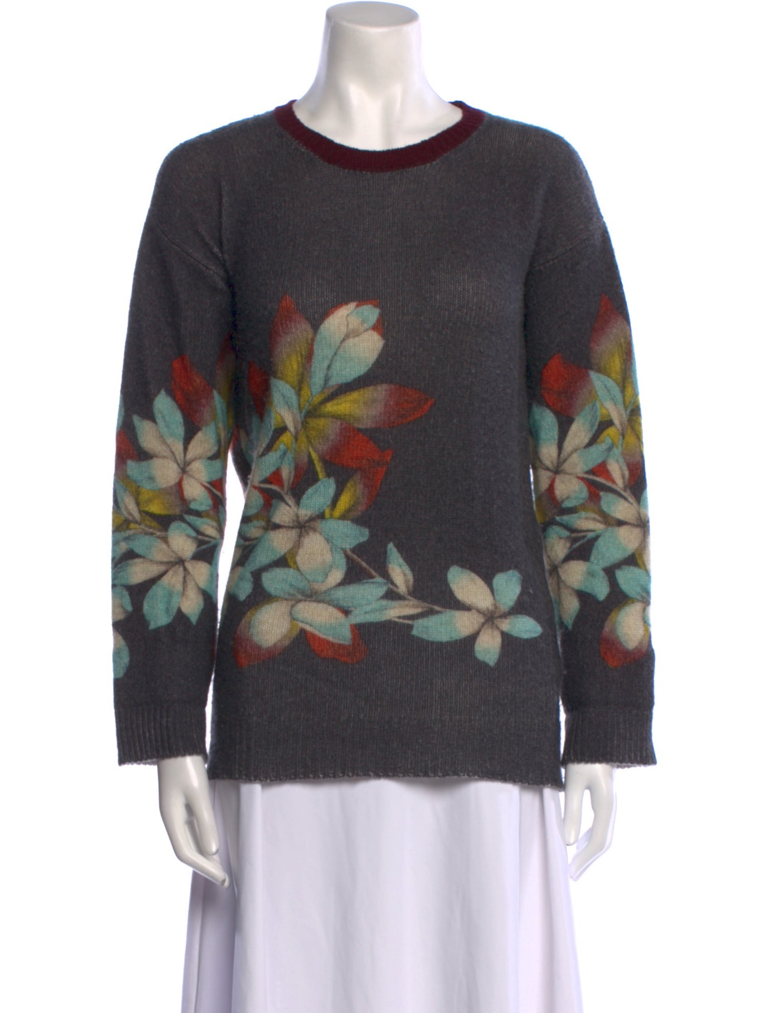 Etro Cashmere Floral Print Sweater - Knitwear, Clothing - ETR229089 ...