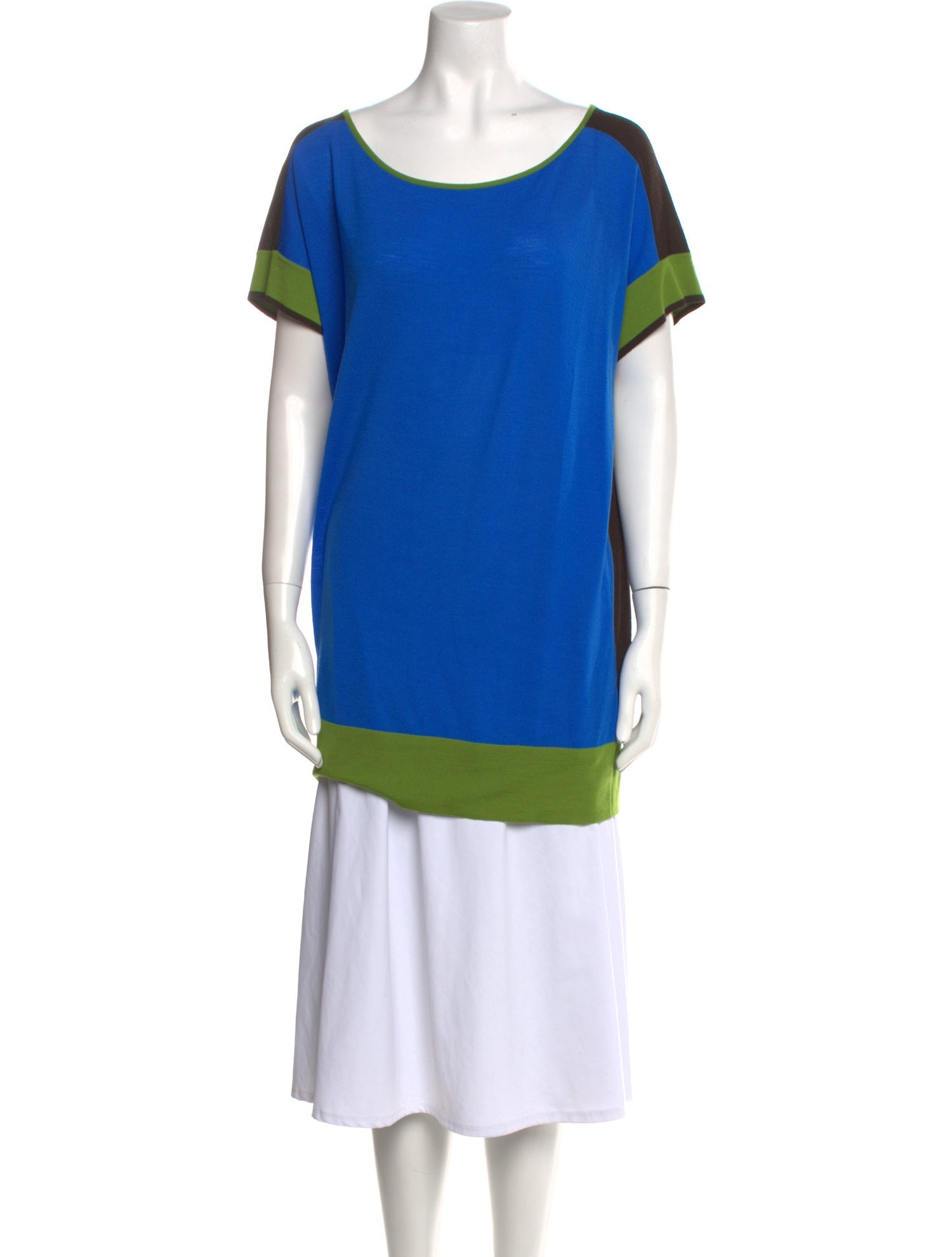 Etro Wool Colorblock Pattern Sweater - Blue Knitwear, Clothing ...