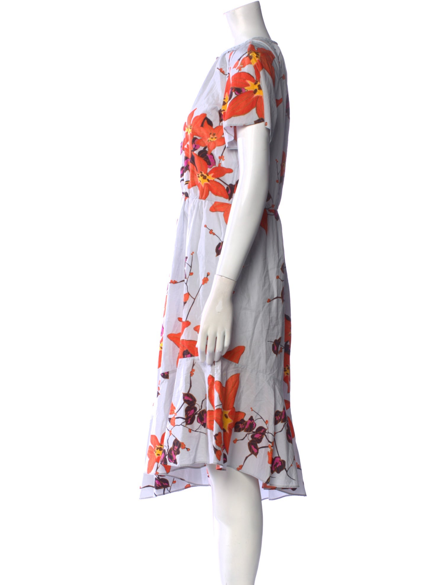 Etro Floral Print Midi Length Dress - Grey Dresses, Clothing ...