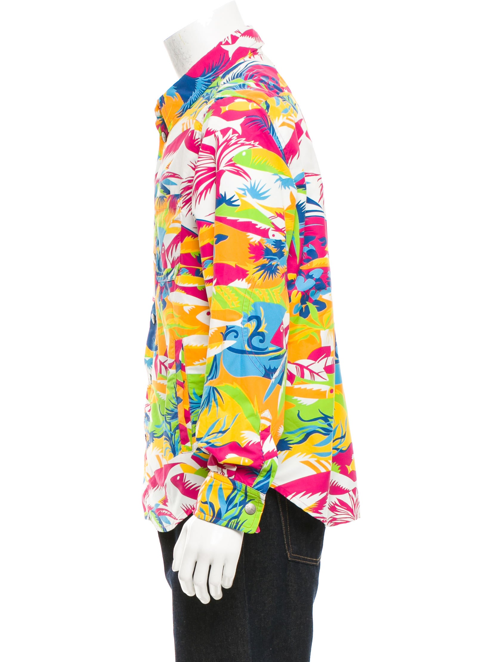 Etro Lightweight Tropical Print Jacket - Orange Outerwear, Clothing ...