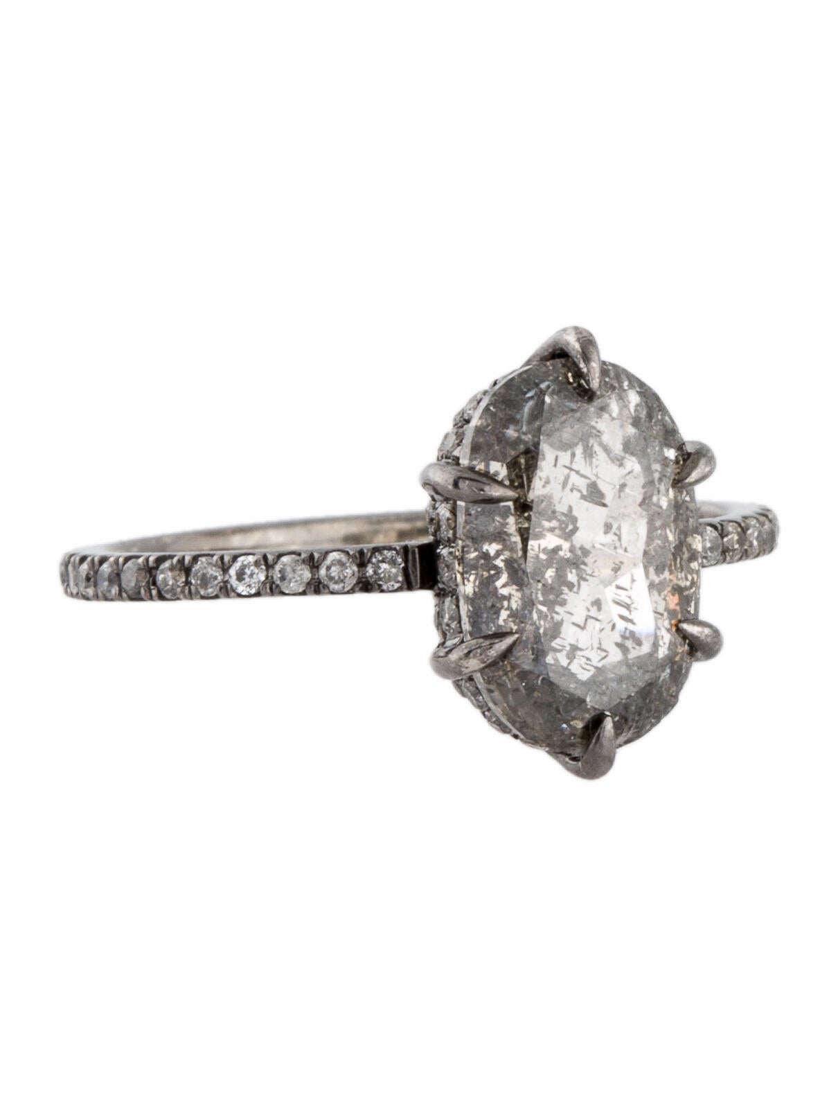 Eva Fehren 18K Diamond The Grey Muse Engagement Ring - 18K White Gold Engagement Ring, Rings ...