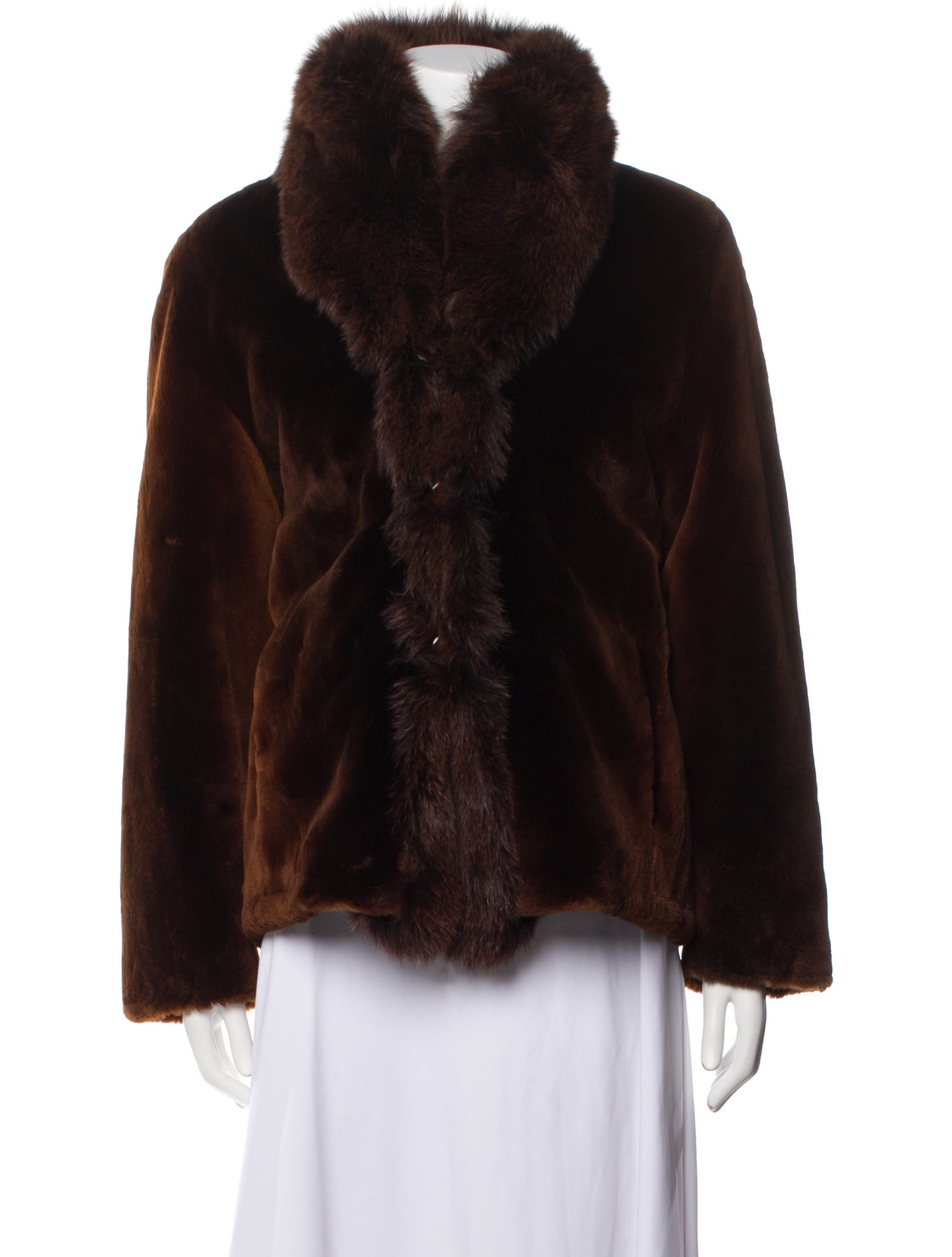 Wolfie Fur Fur Jacket w/ Tags - Brown Jackets, Clothing - EWIOF20730 ...