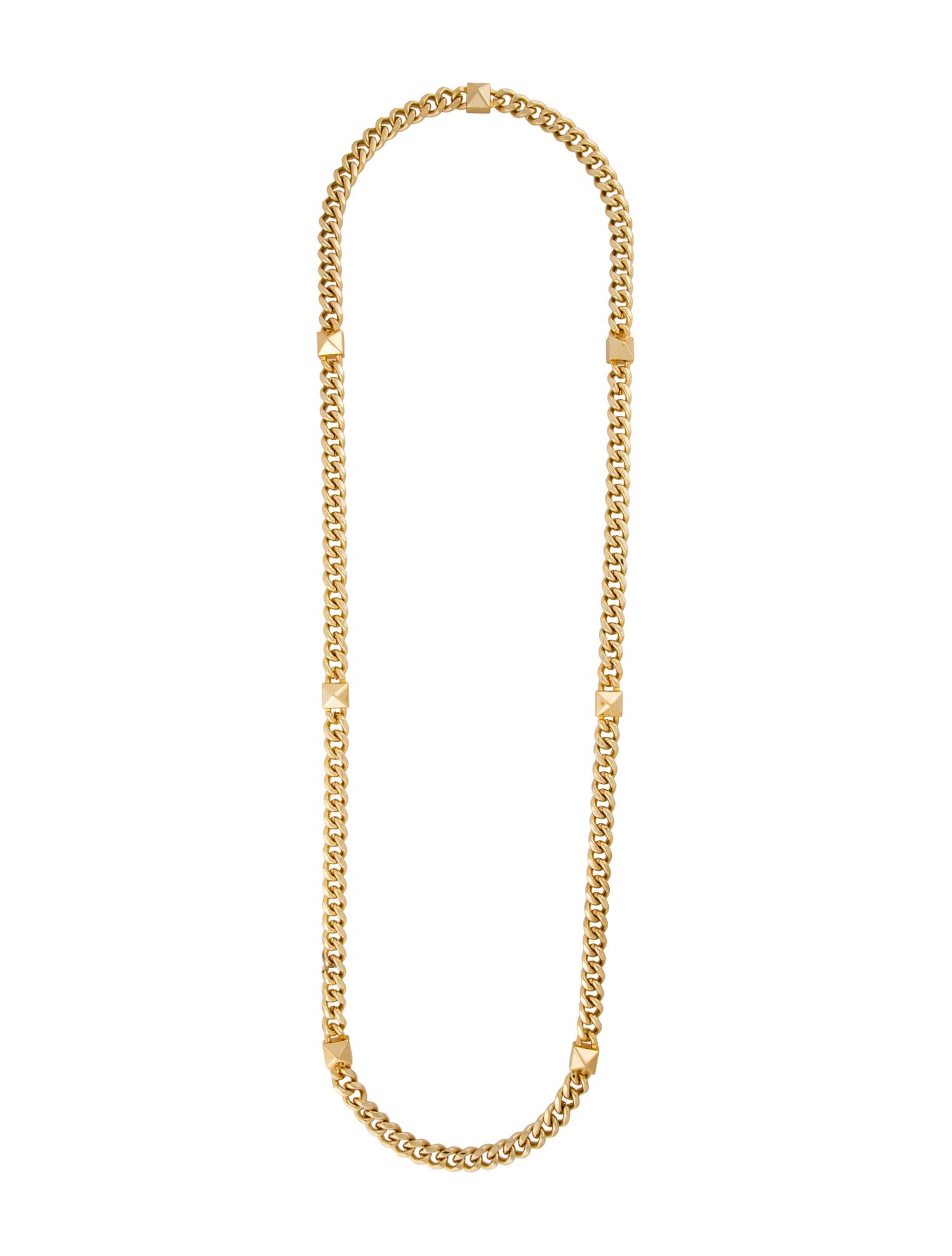 Fallon Extra Long Pyramid Chain Station Necklace - Station, Necklaces ...