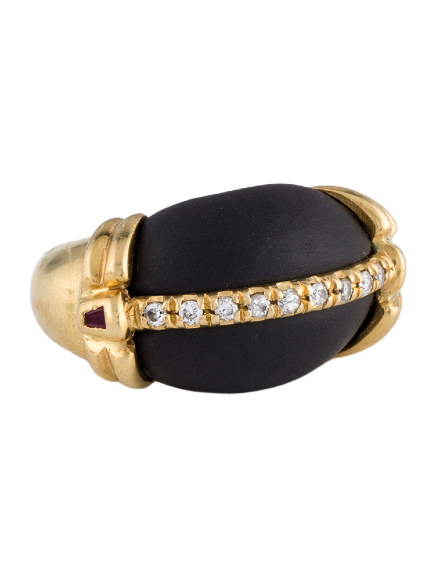 Favero 18K Diamond & Ruby Cocktail Ring - 18K Yellow Gold Cocktail Ring ...