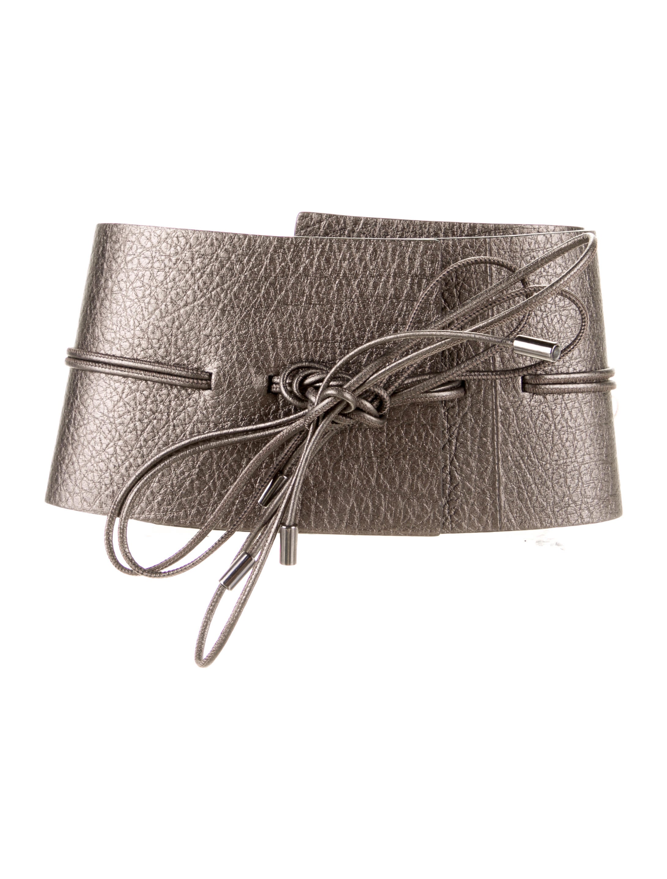 Fabiana Filippi Wide Leather Waist Belt - Grey Belts, Accessories ...