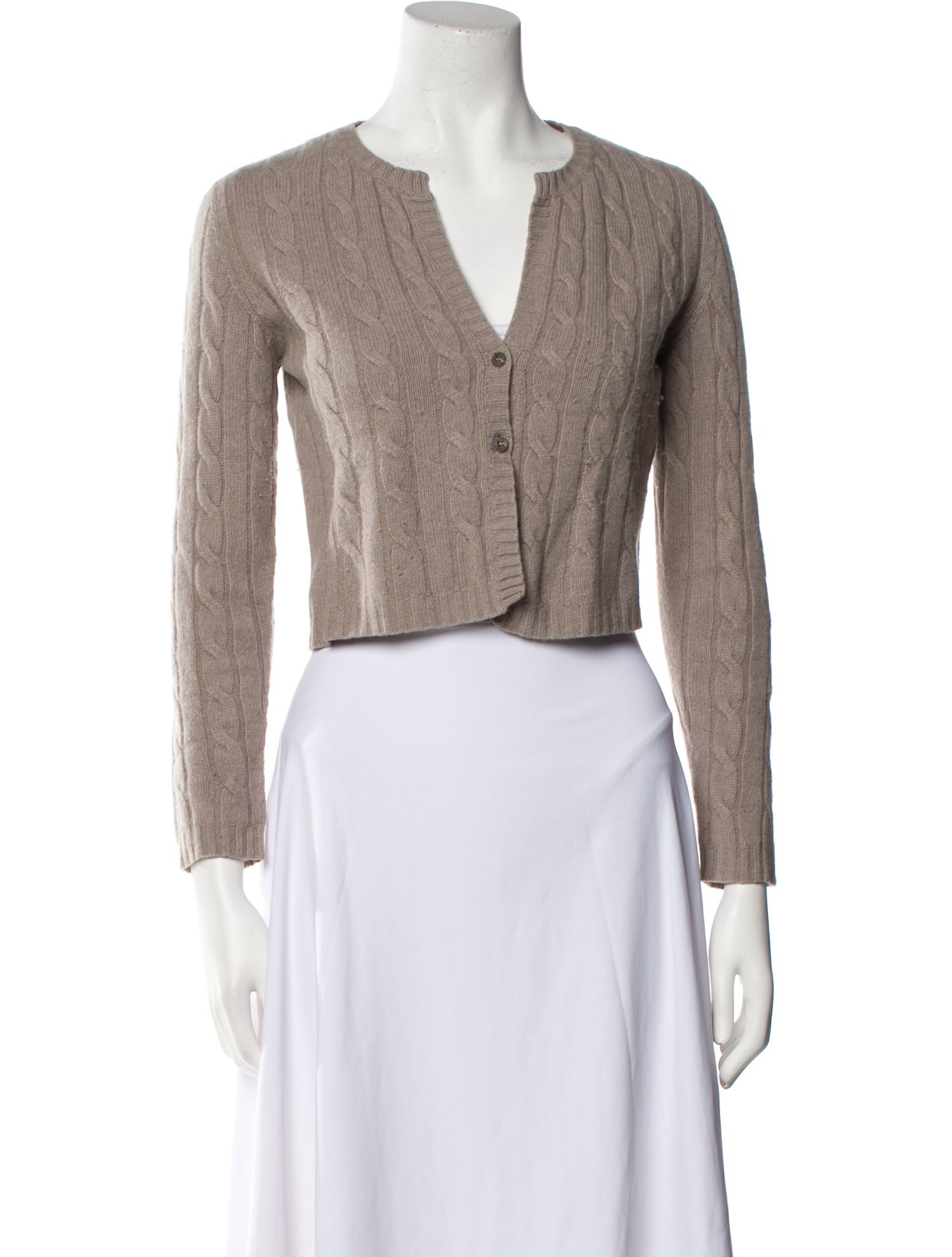 Fabiana Filippi Virgin Wool V-Neck Sweater - Neutrals Knitwear ...
