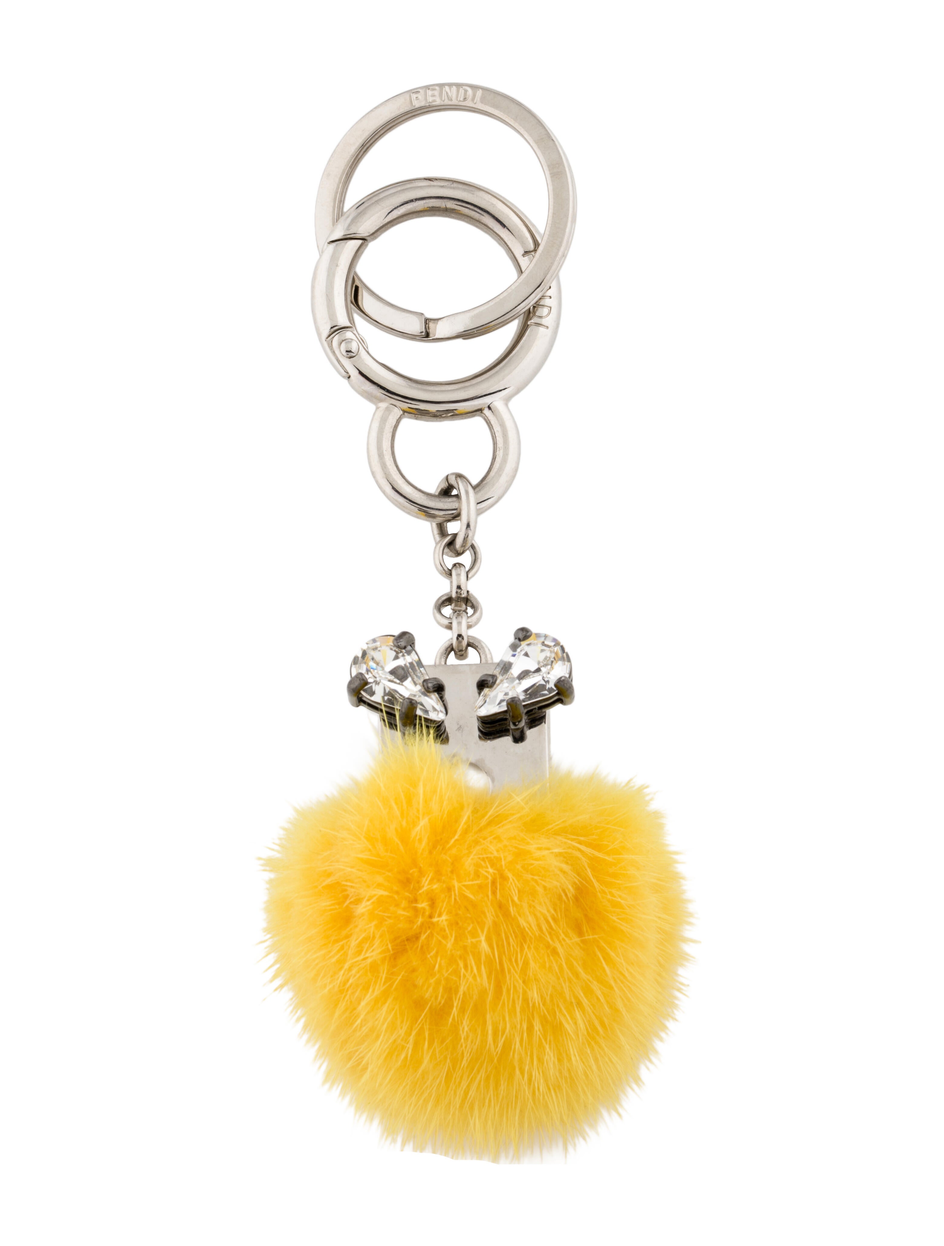 Fendi Fur Cube Keychain - Silver Keychains, Accessories - FEN153827 ...