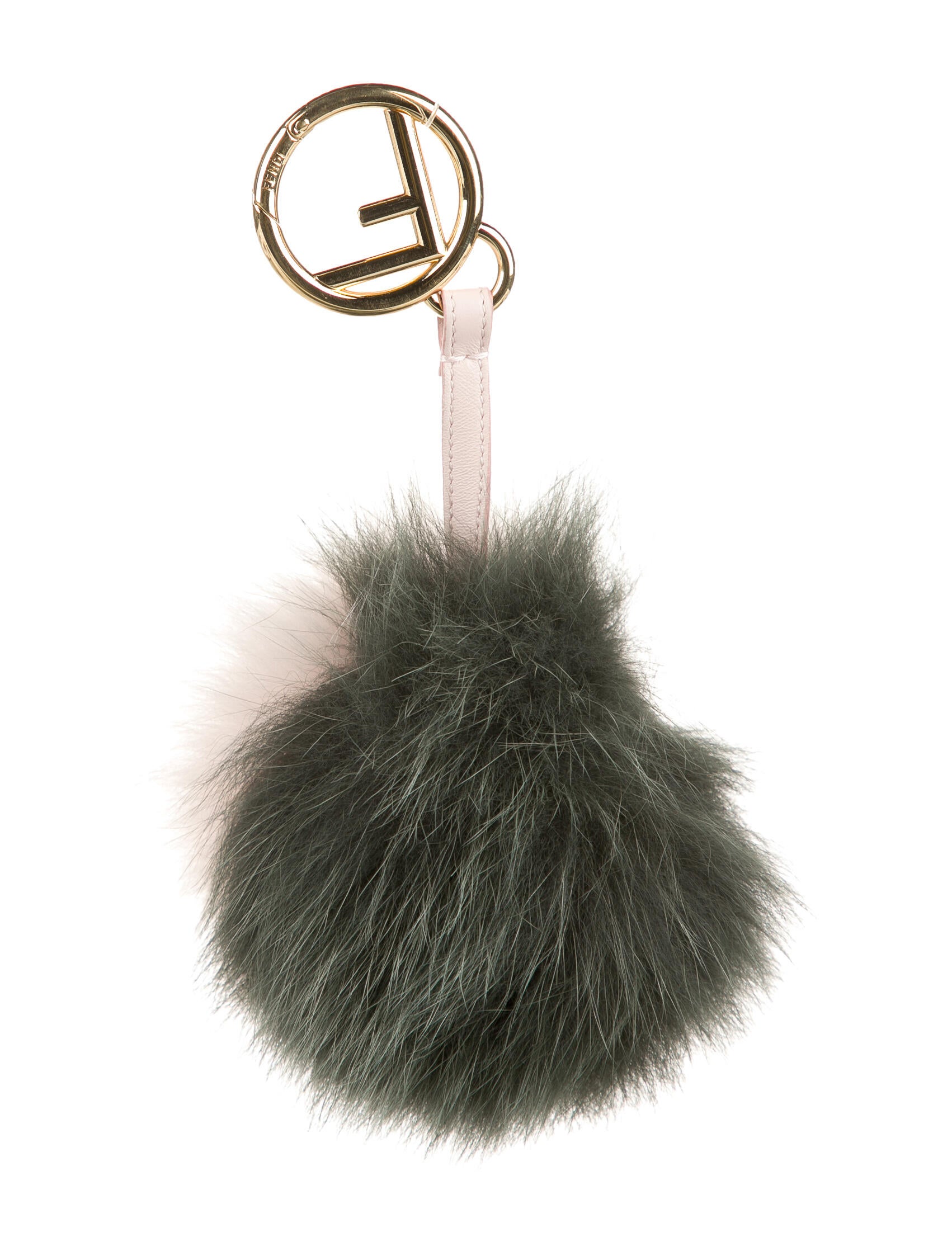 Fendi Mink Fur 'M' ABClick Bag Charm - Gold Keychains, Accessories ...