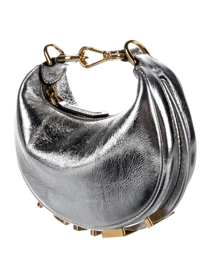 Fendi Small Fendigraphy Bag - Silver Mini Bags, Handbags - FEN229164 ...