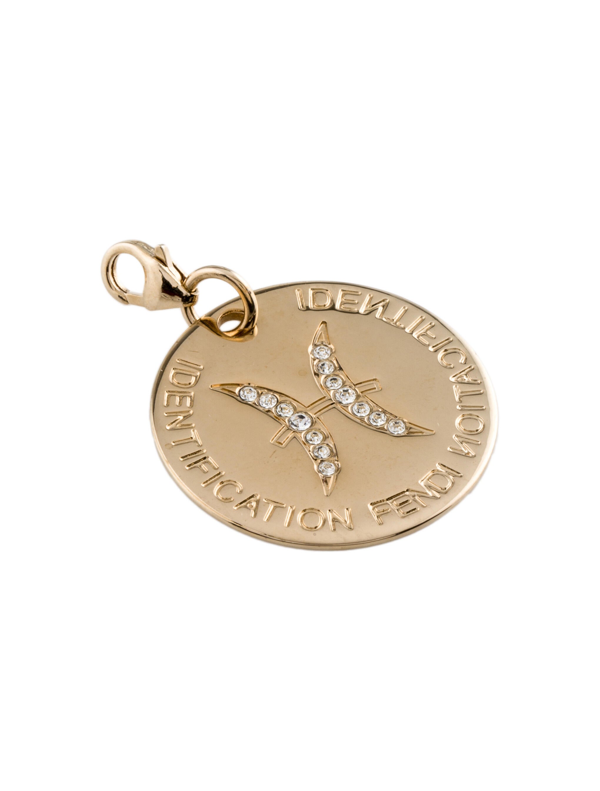 Fendi Crystal Identification Pendant - Pendant Necklace, Necklaces ...