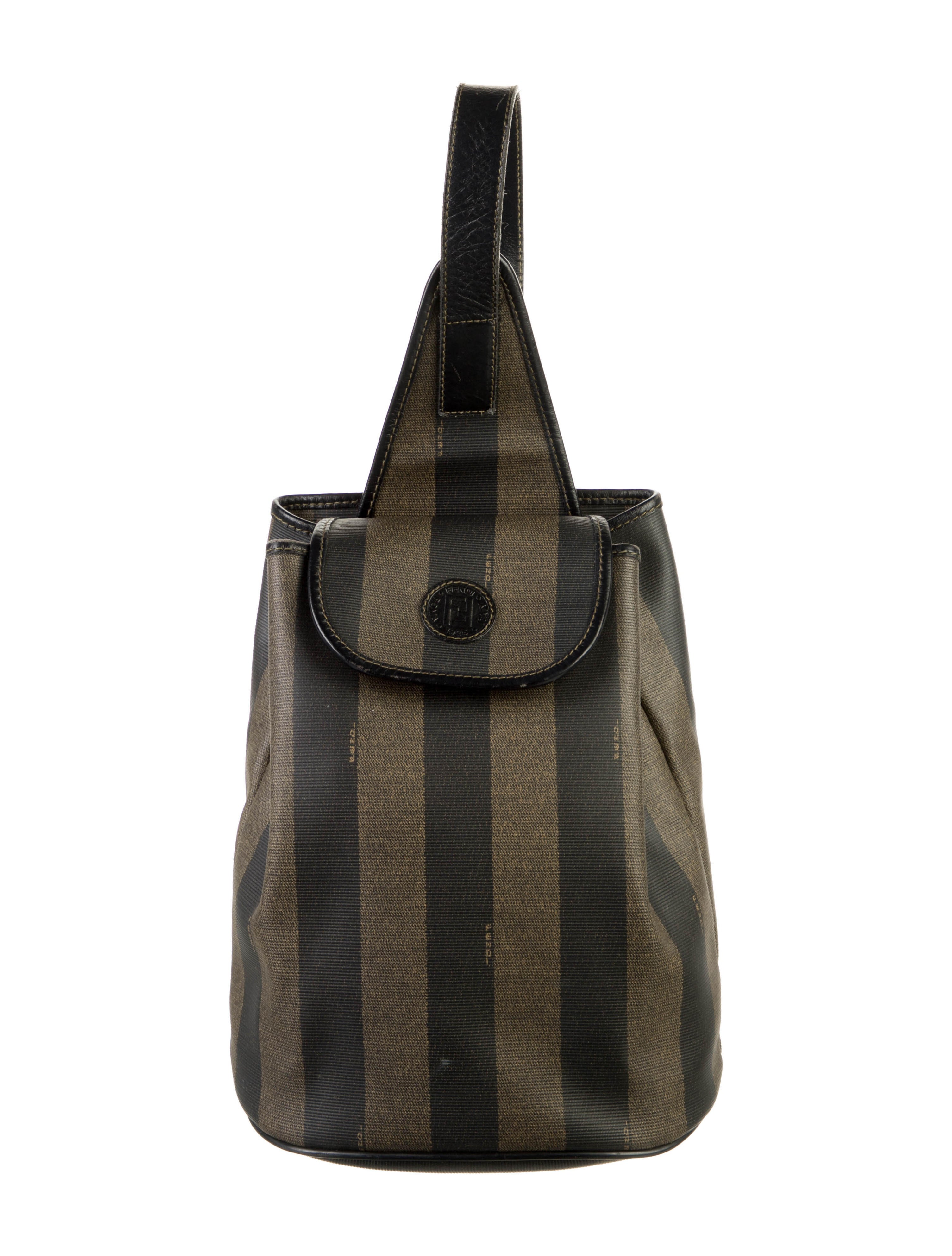 Fendi Pequin Flap Bag - Black Crossbody Bags, Handbags - FEN194985 ...