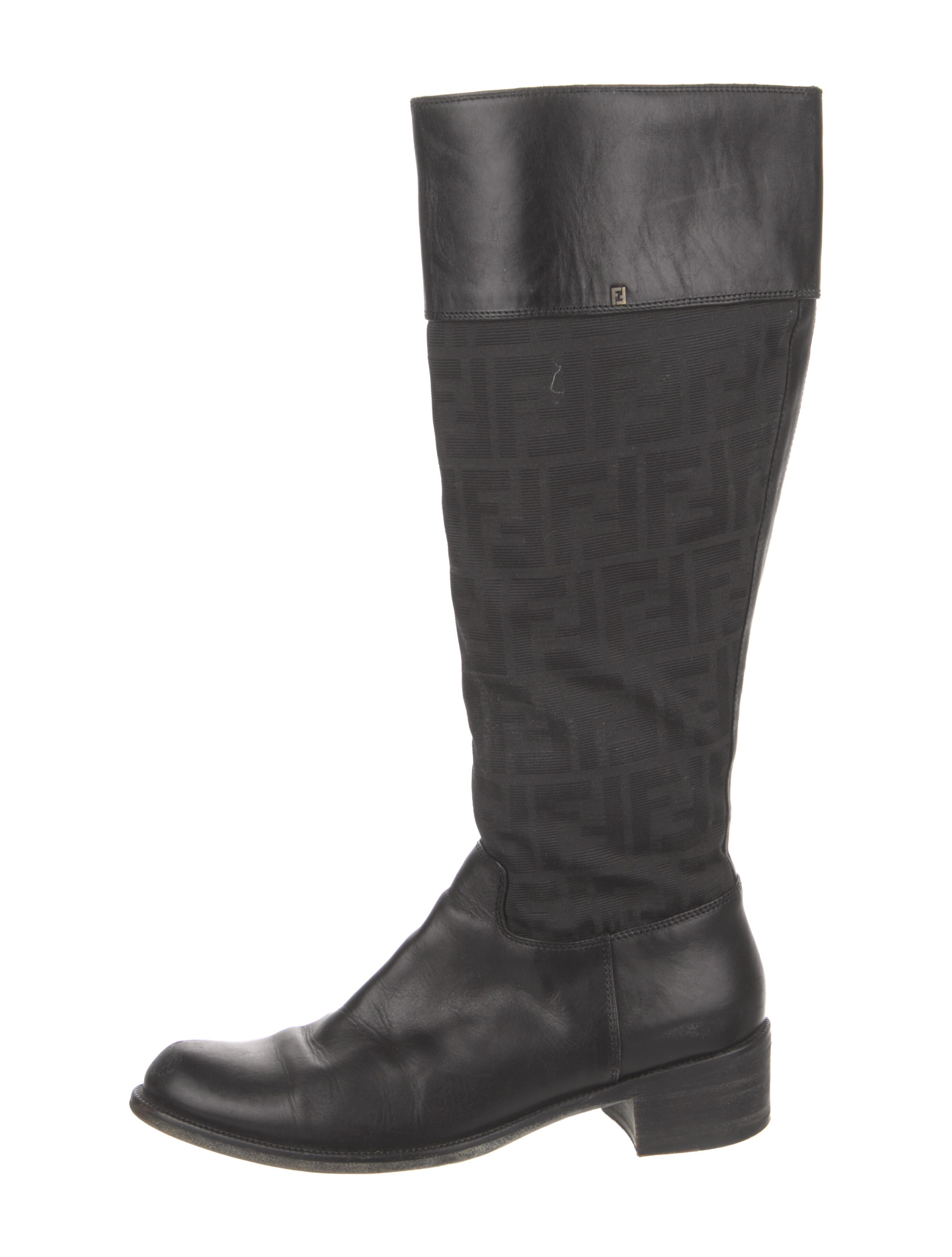 Fendi Leather Riding Boots - Black Boots, Shoes - FEN235750 | The RealReal