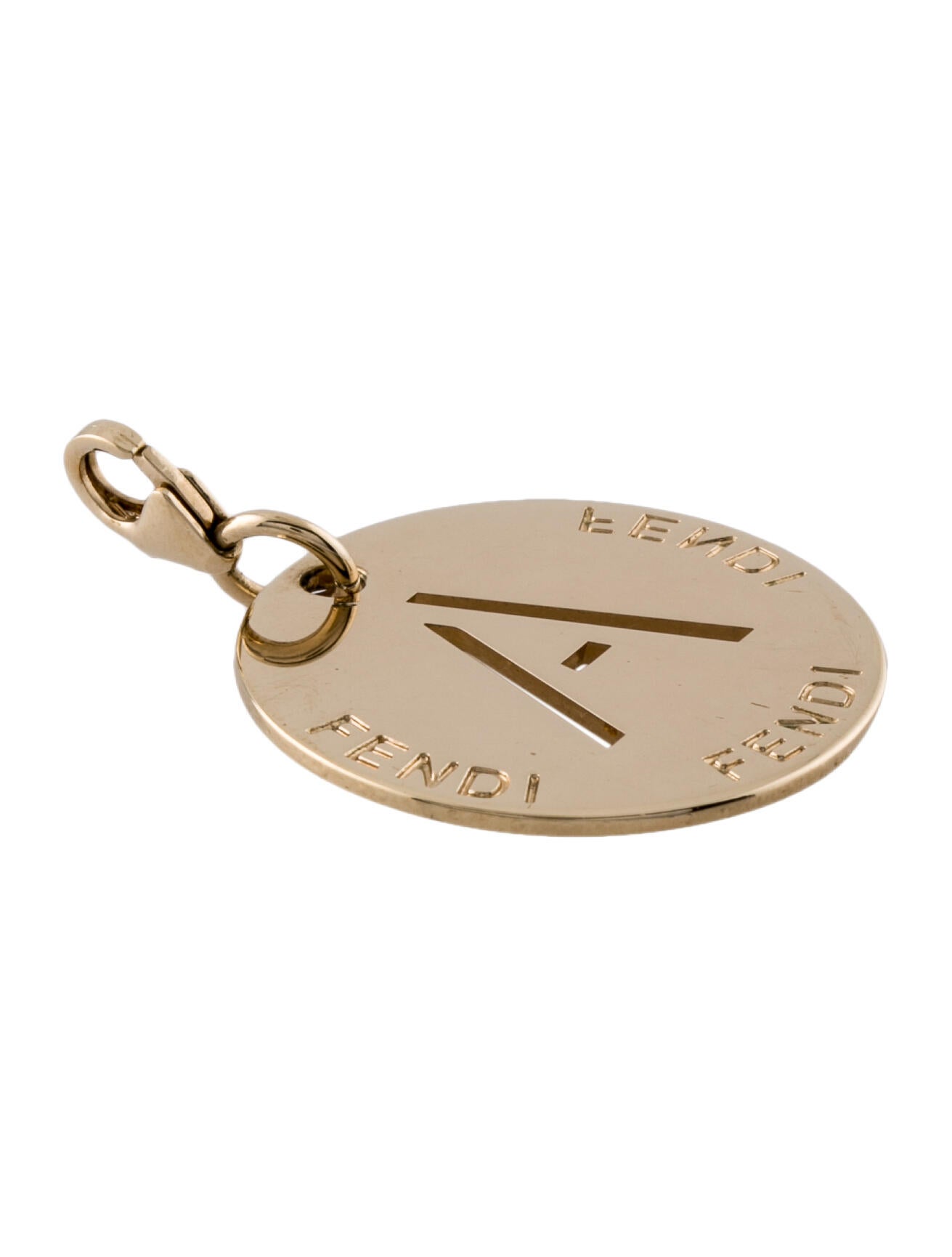Fendi Letter A Identification Charm - Gold-Tone Metal - FEN236090 | The ...