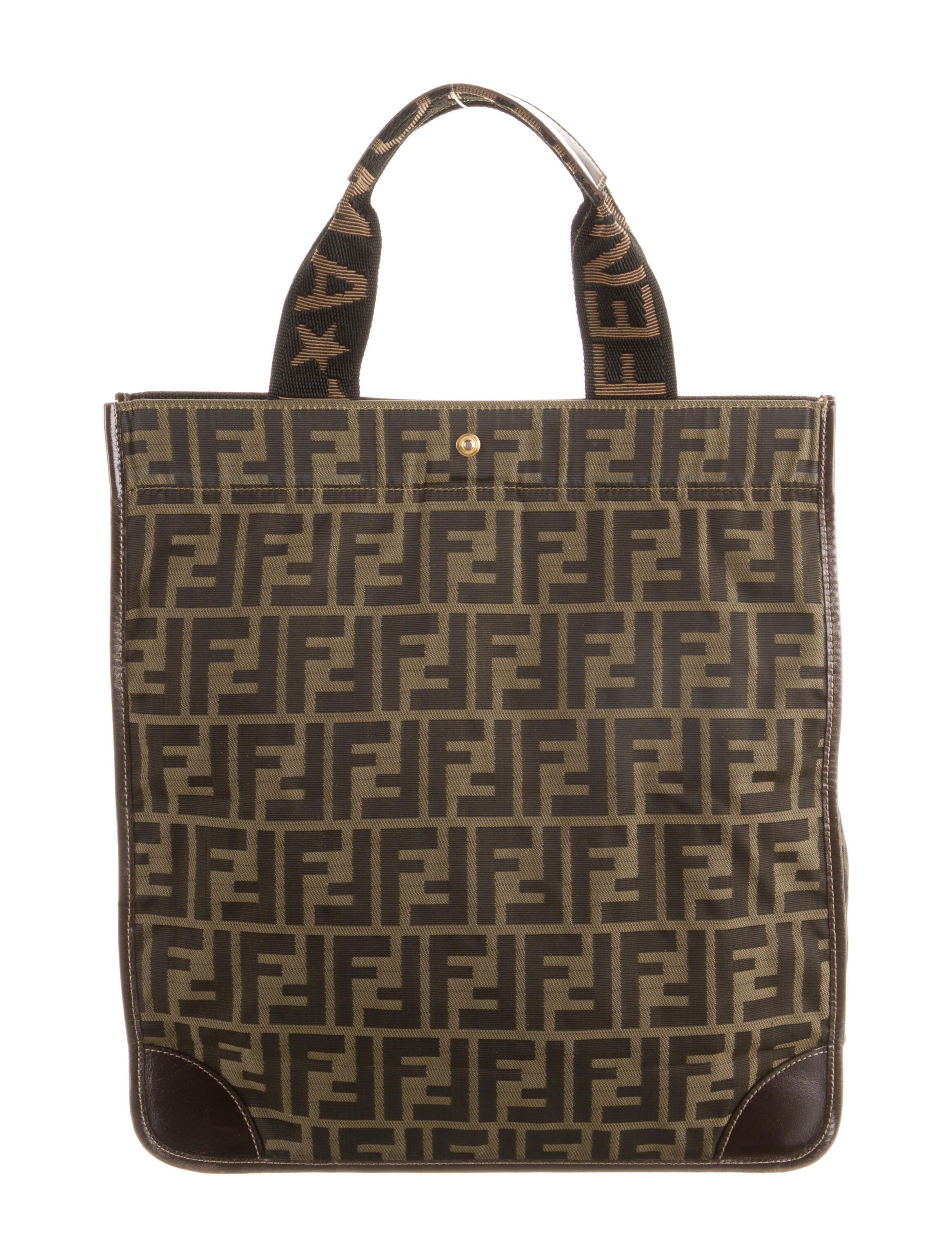 Fendi Zucca Foldable Small Tote - Brown Totes, Handbags - FEN236255 ...