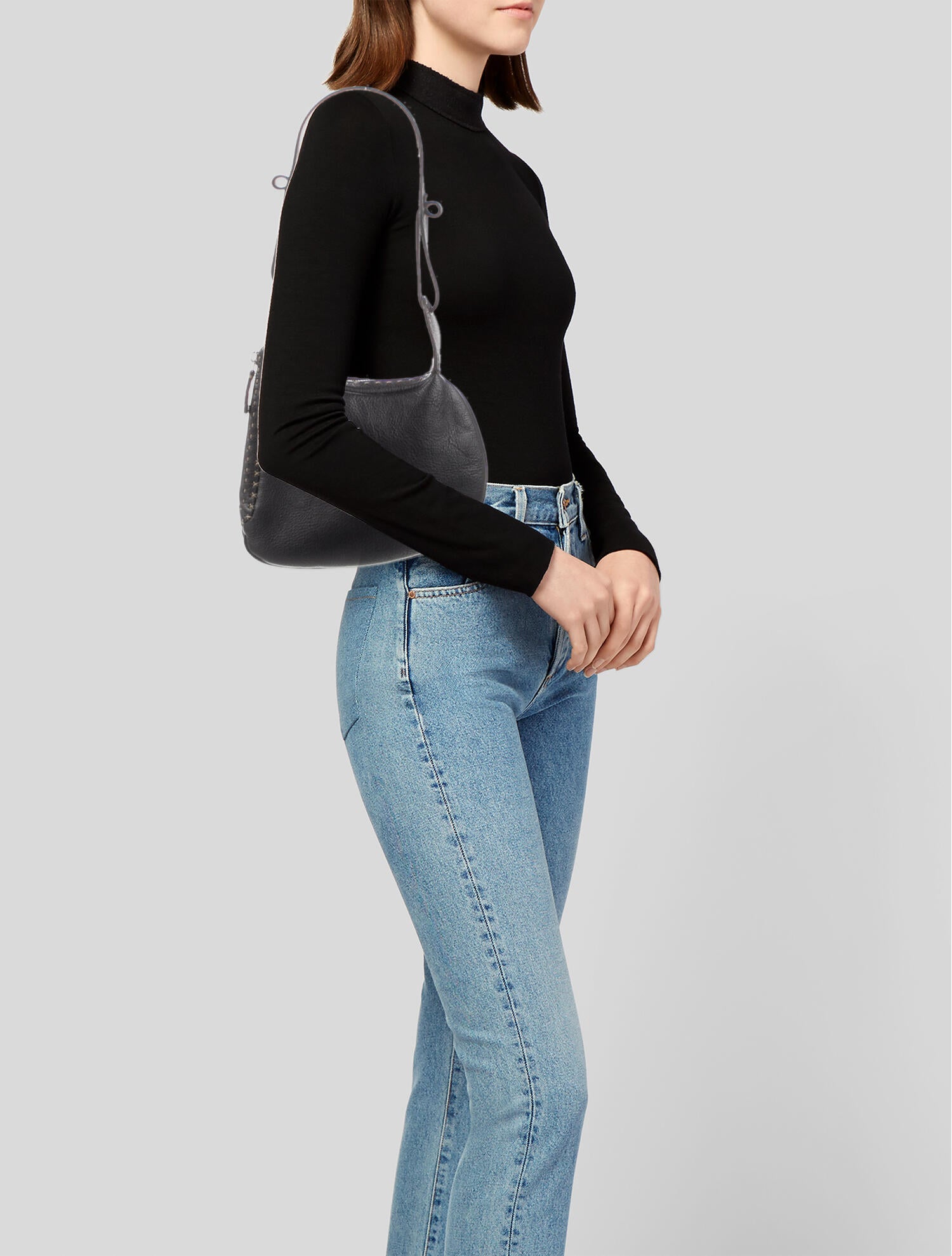 Fendi Selleria Oyster Bag - Black Shoulder Bags, Handbags - FEN237608 ...