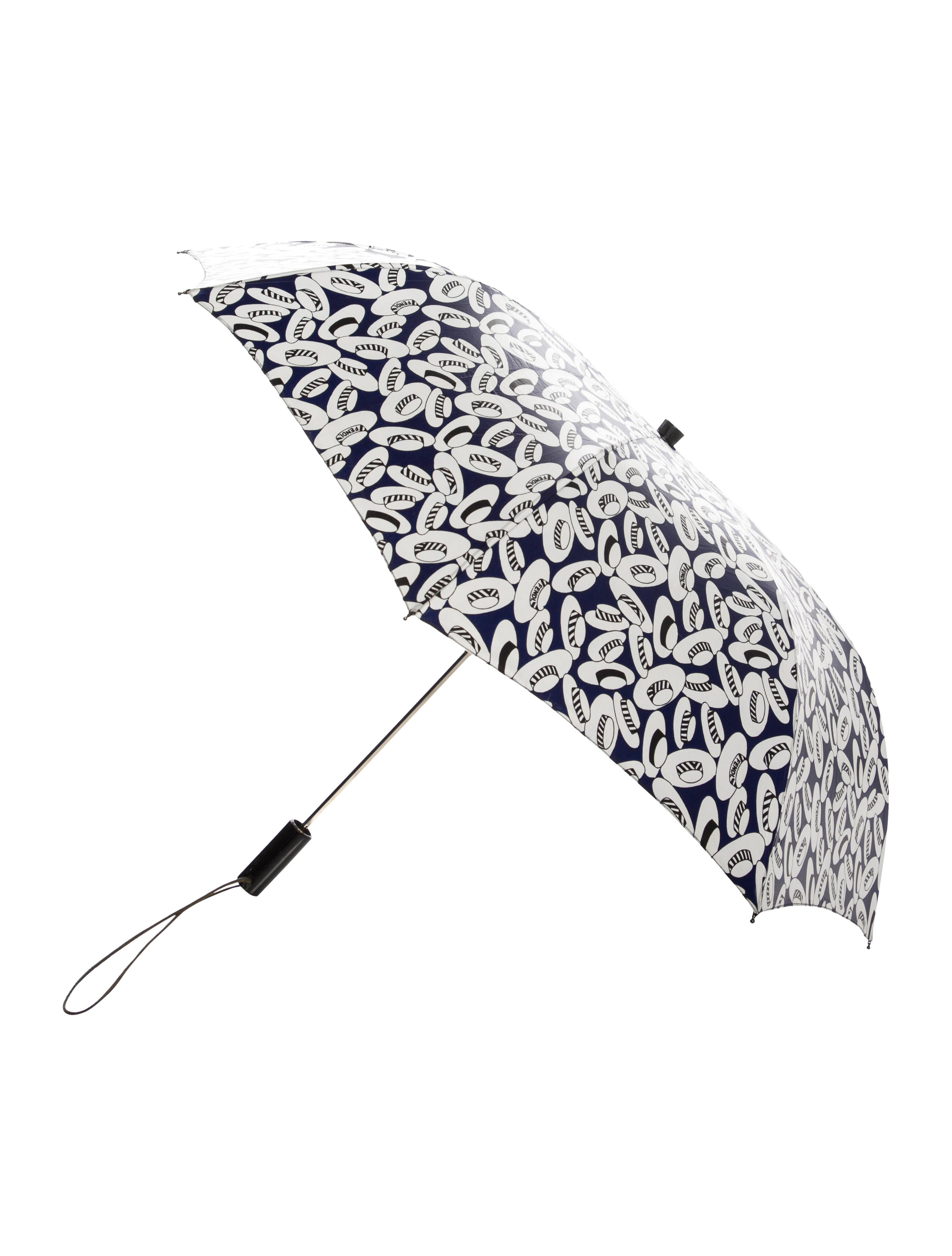 Fendi Fedora Patterned Umbrella - Blue Umbrellas, Accessories ...