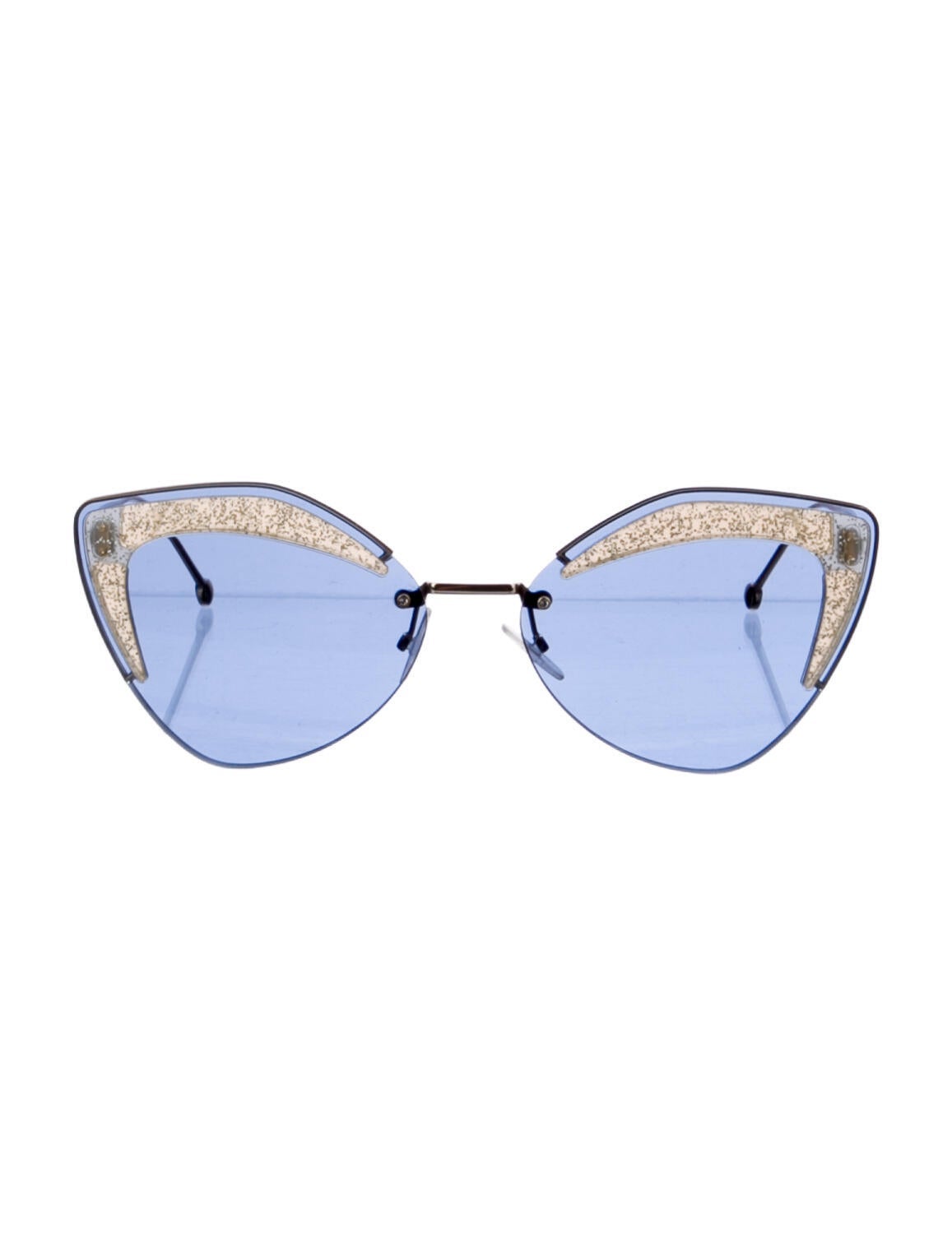 Fendi Eyeshine Mirrored Cat-Eye Sunglasses - Gold Sunglasses ...