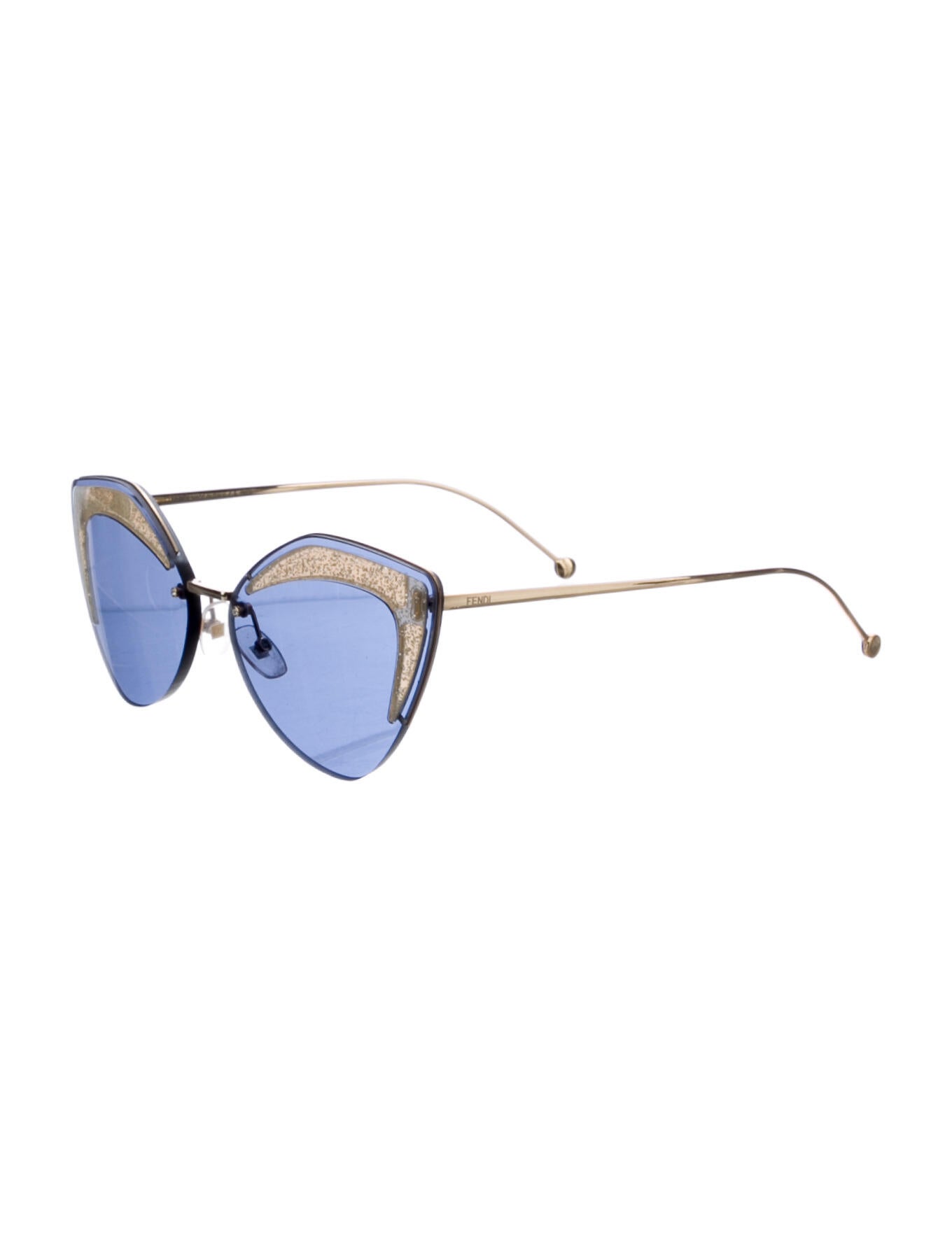 Fendi Eyeshine Mirrored Cat-Eye Sunglasses - Gold Sunglasses ...