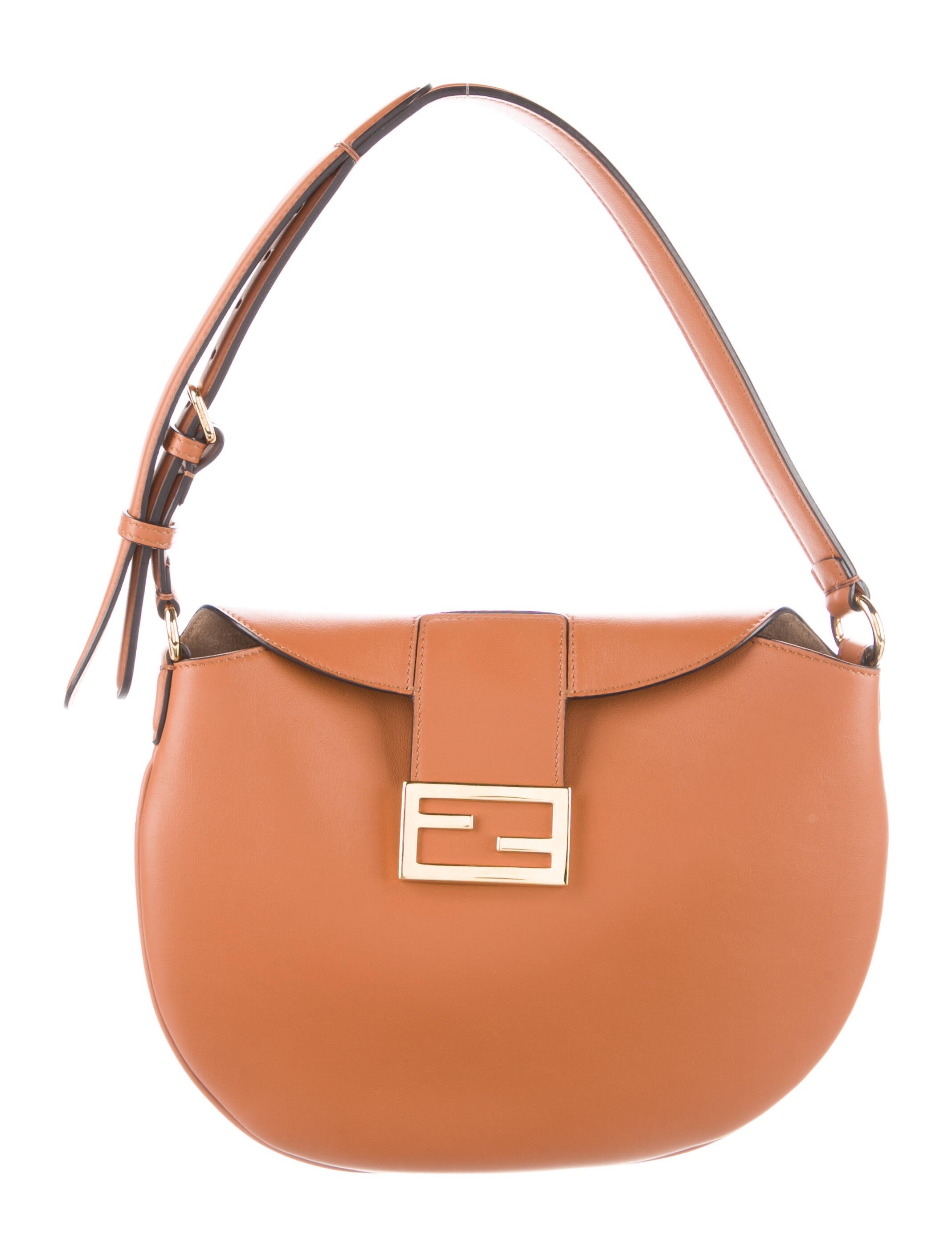 Fendi Small Leather Croissant Bag - Brown Shoulder Bags, Handbags ...